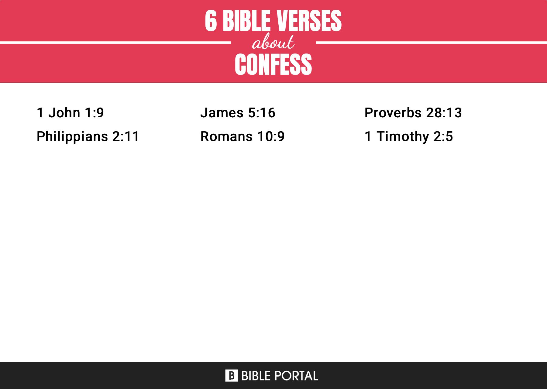 6 Bible Verses about Confess