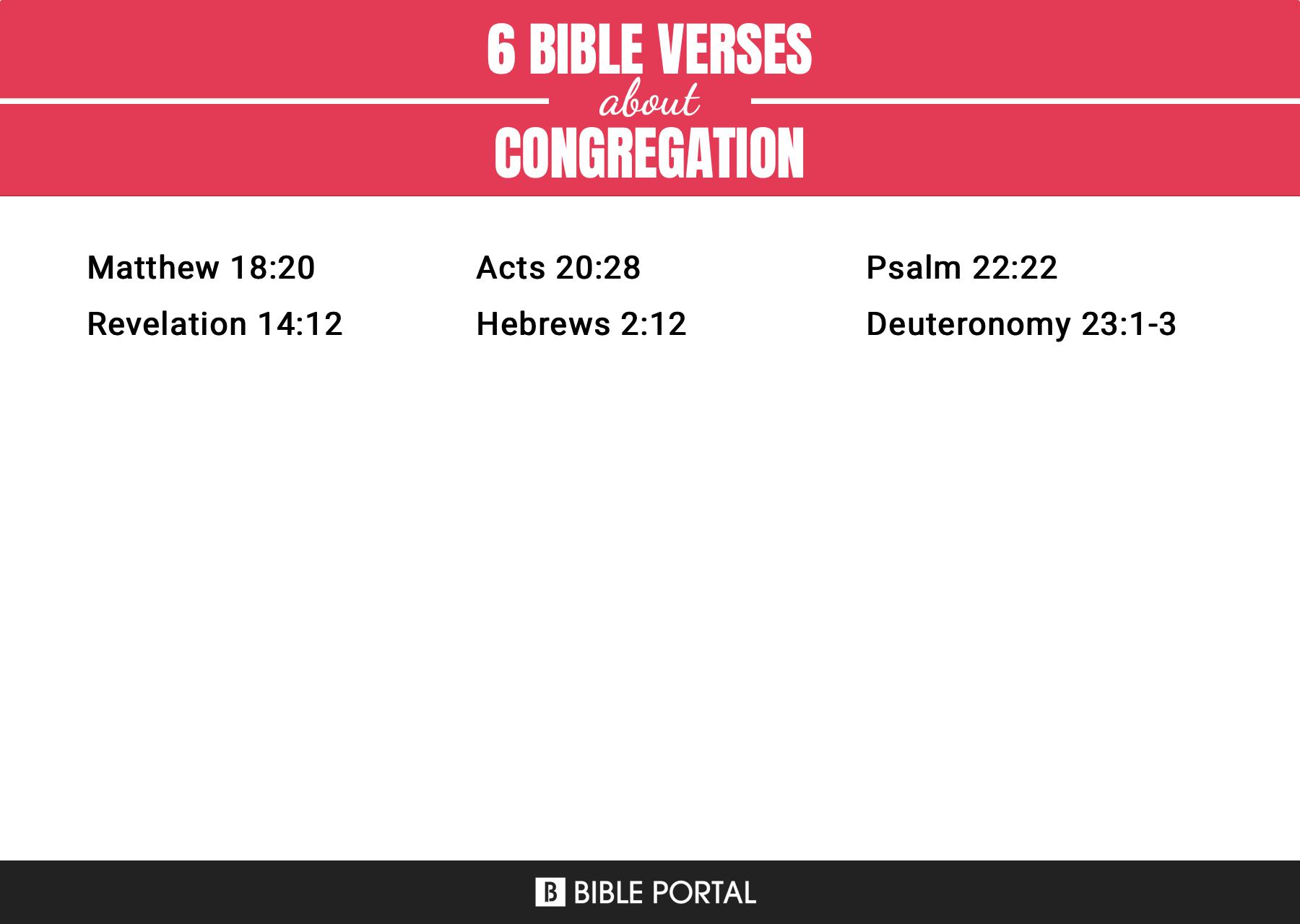 6 Bible Verses about Congregation