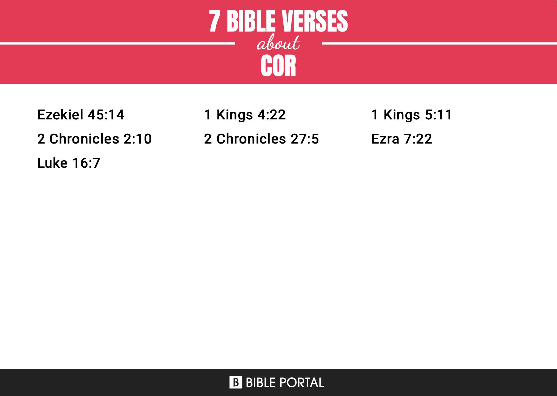 7 Bible Verses about Cor