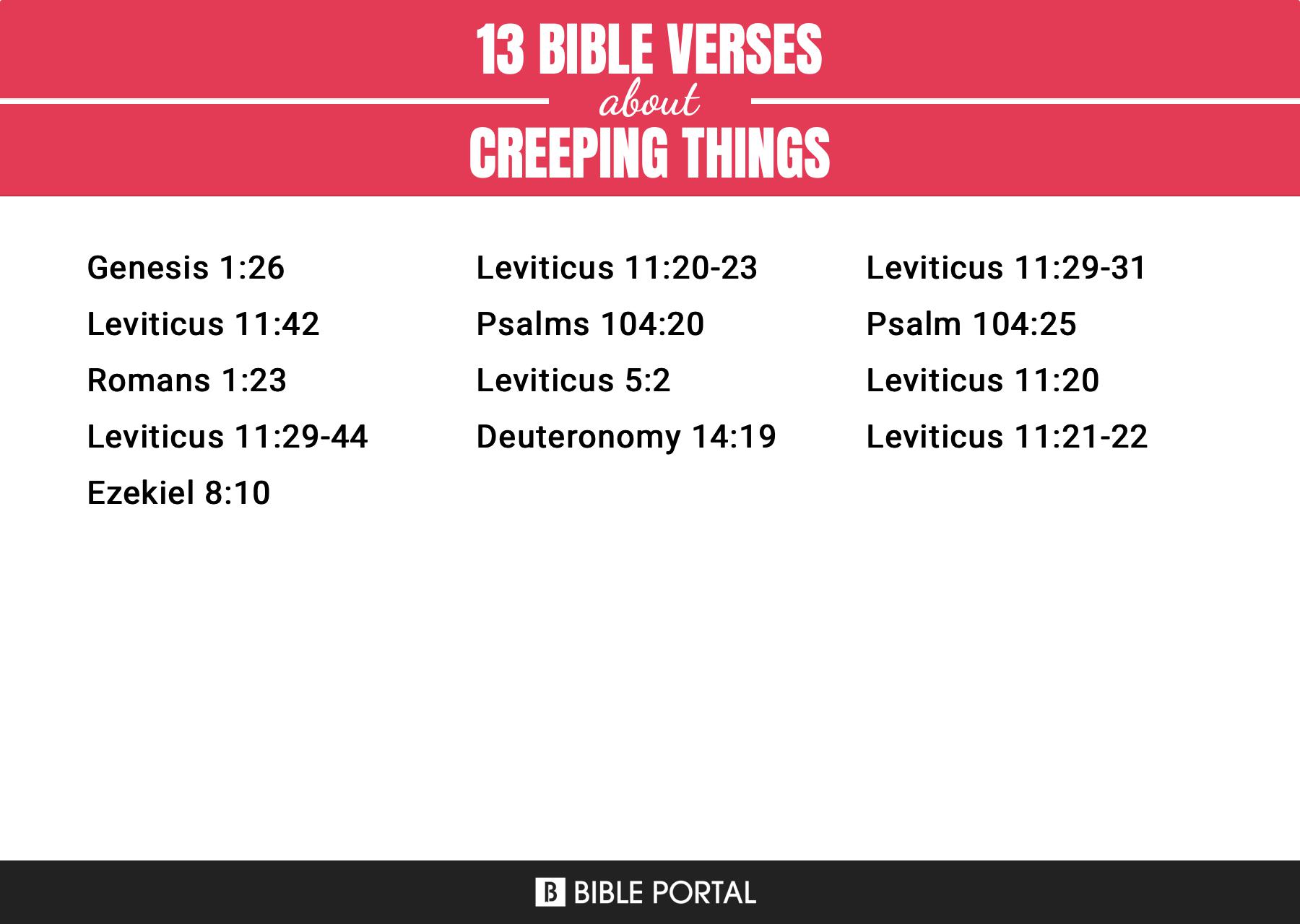 13 Bible Verses about Creeping Things