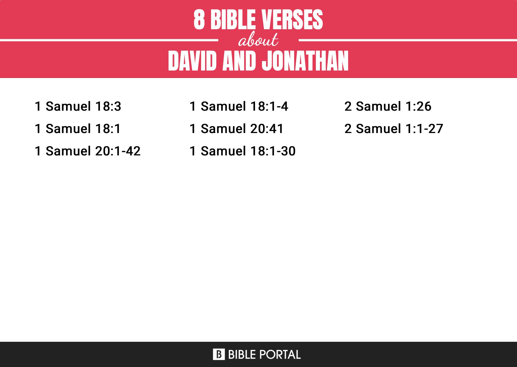 8 Bible Verses about David And Jonathan?