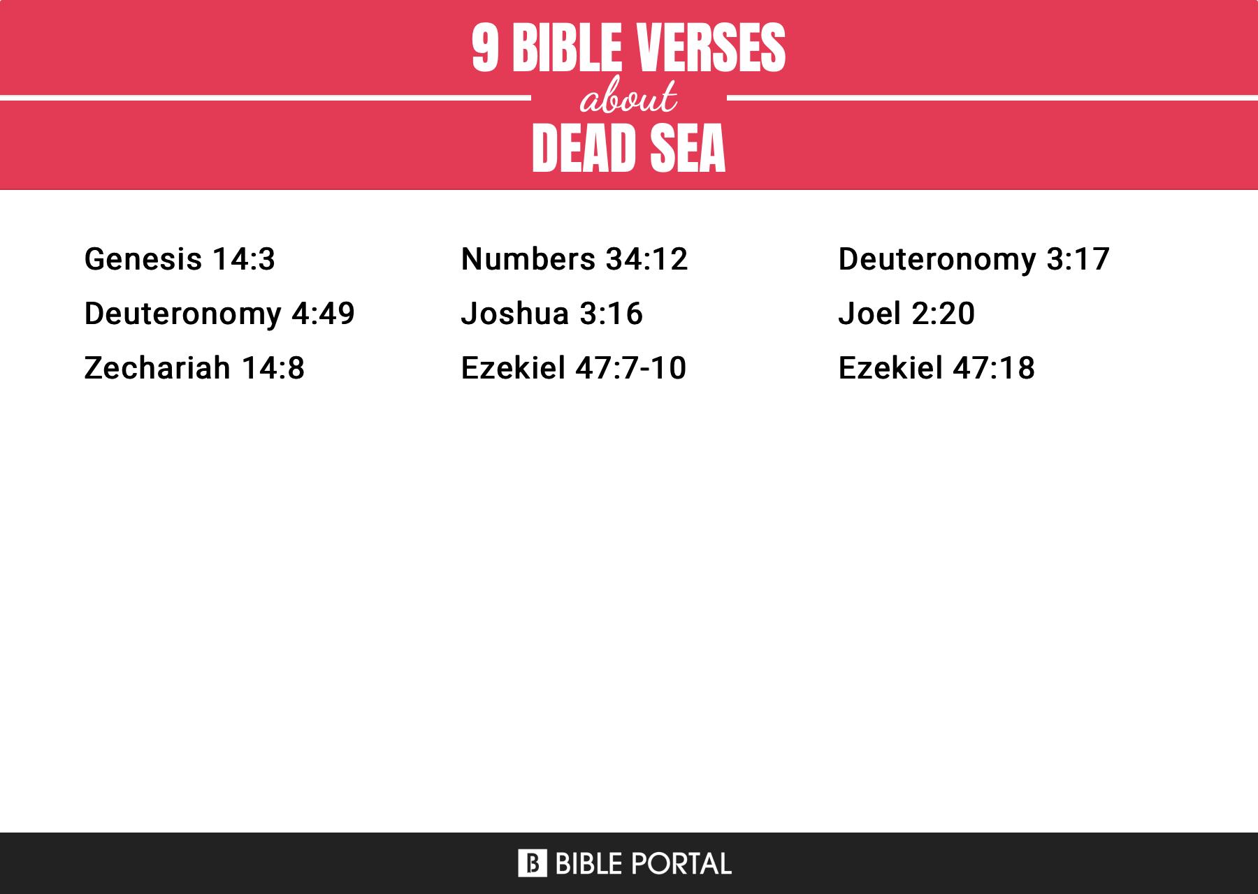 9 Bible Verses about Dead Sea