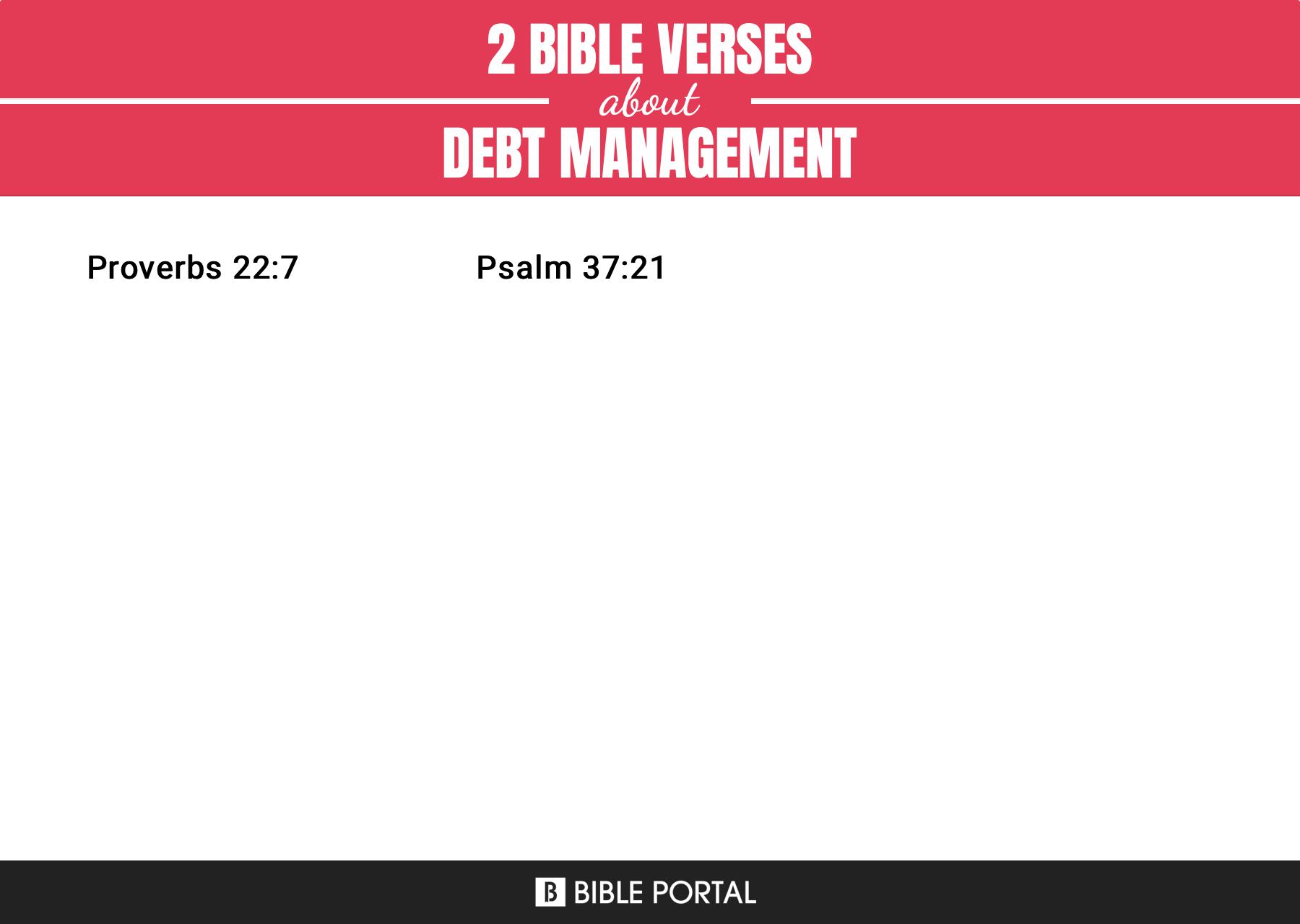 2 Bible Verses about Debt Management