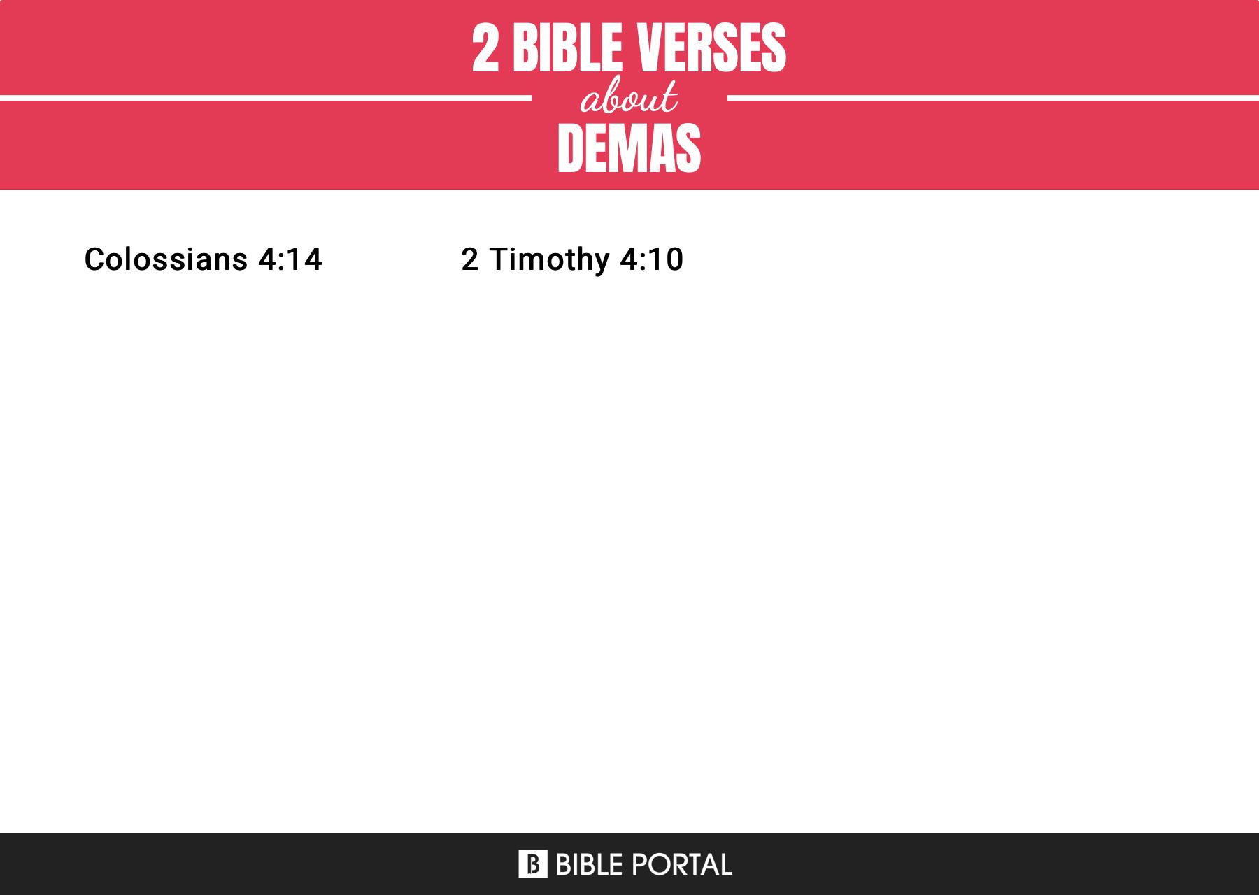 2 Bible Verses about Demas