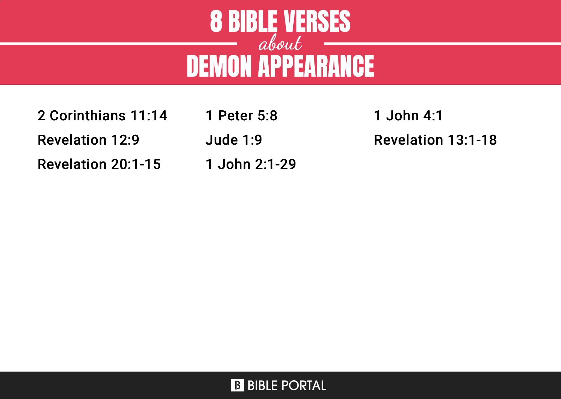 8 Bible Verses about Demon Appearance?