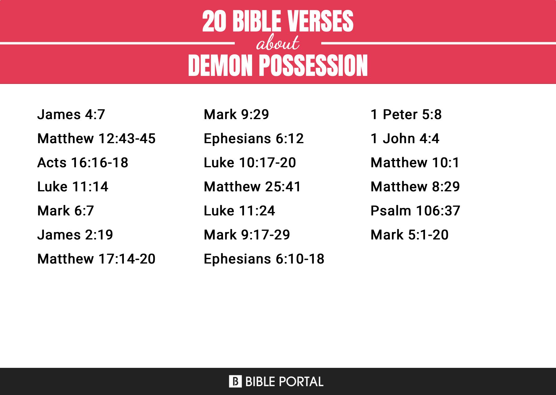 20 Bible Verses about Demon Possession