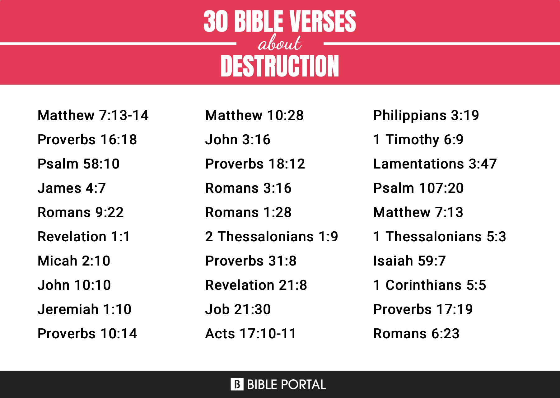 47 Bible Verses about Destruction