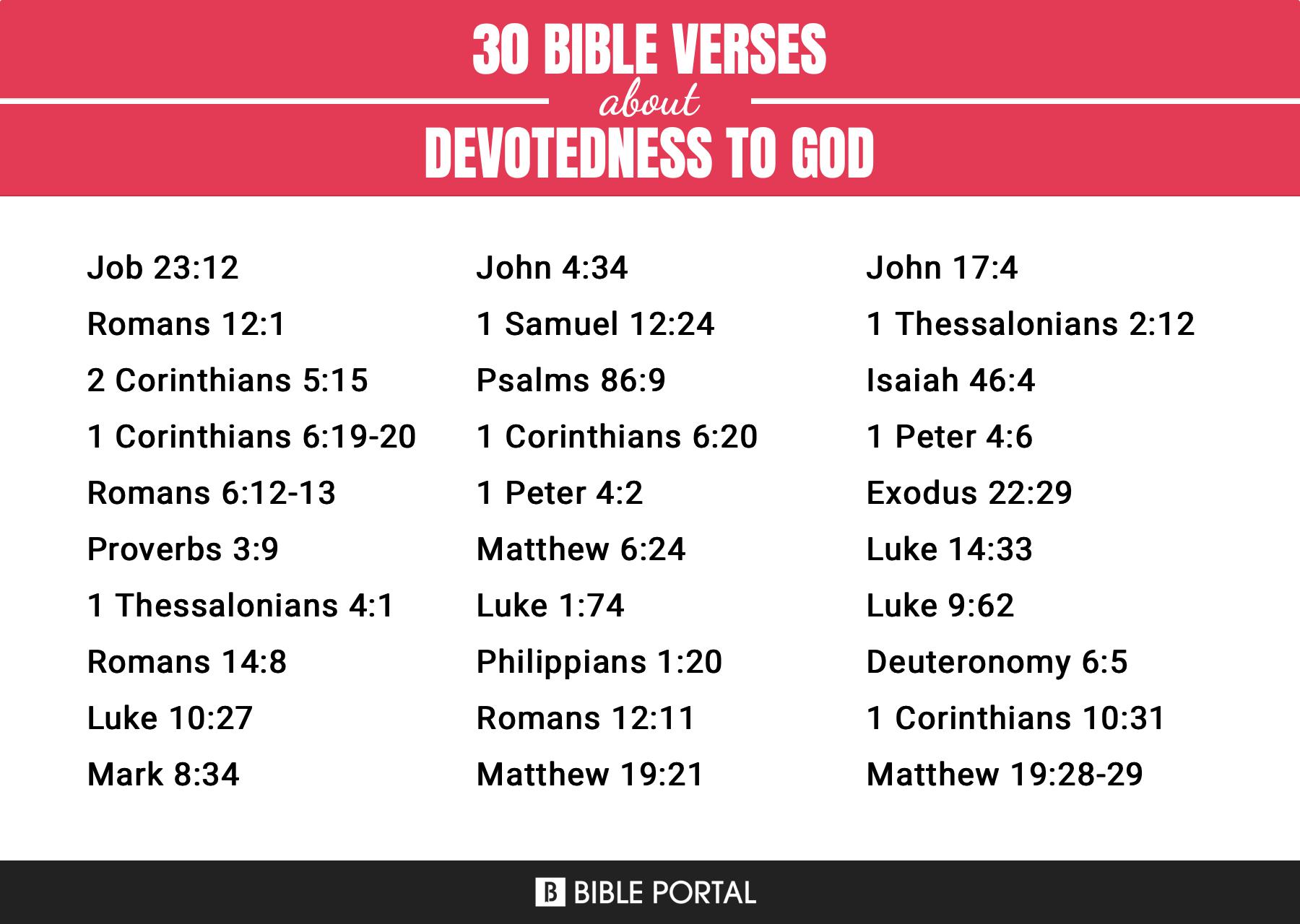 37 Bible Verses about Devotedness To God