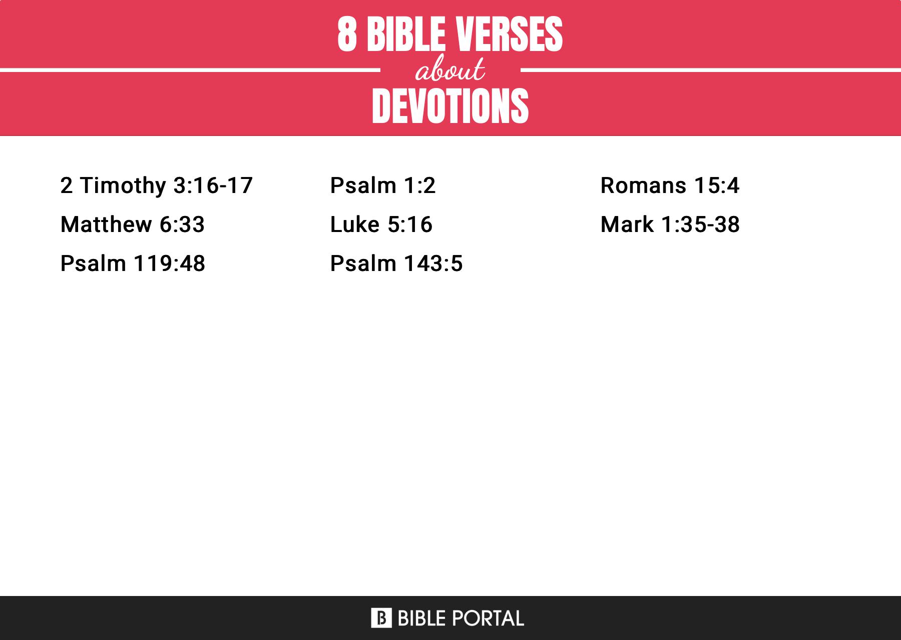 8 Bible Verses about Devotions