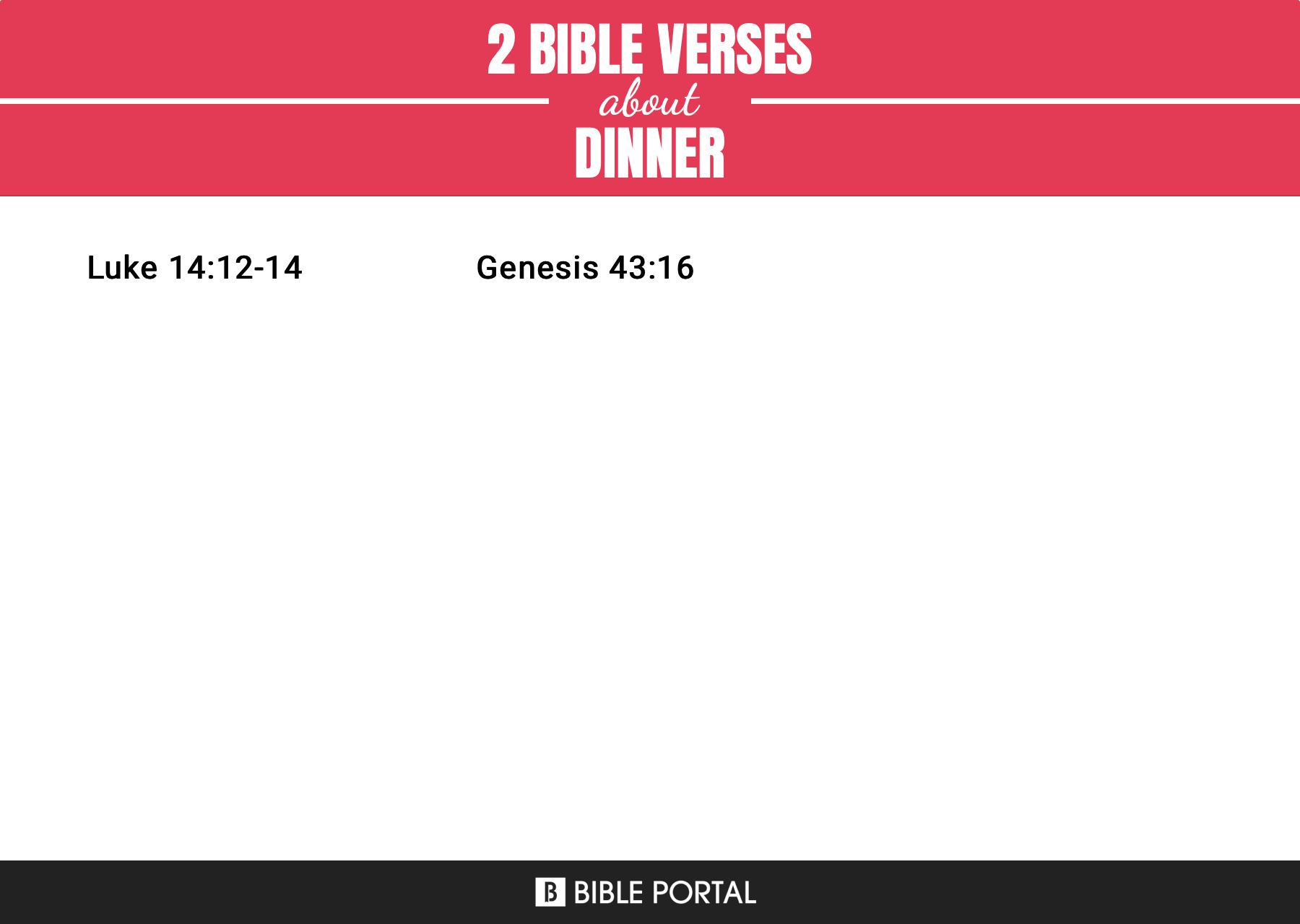 2 Bible Verses about Dinner
