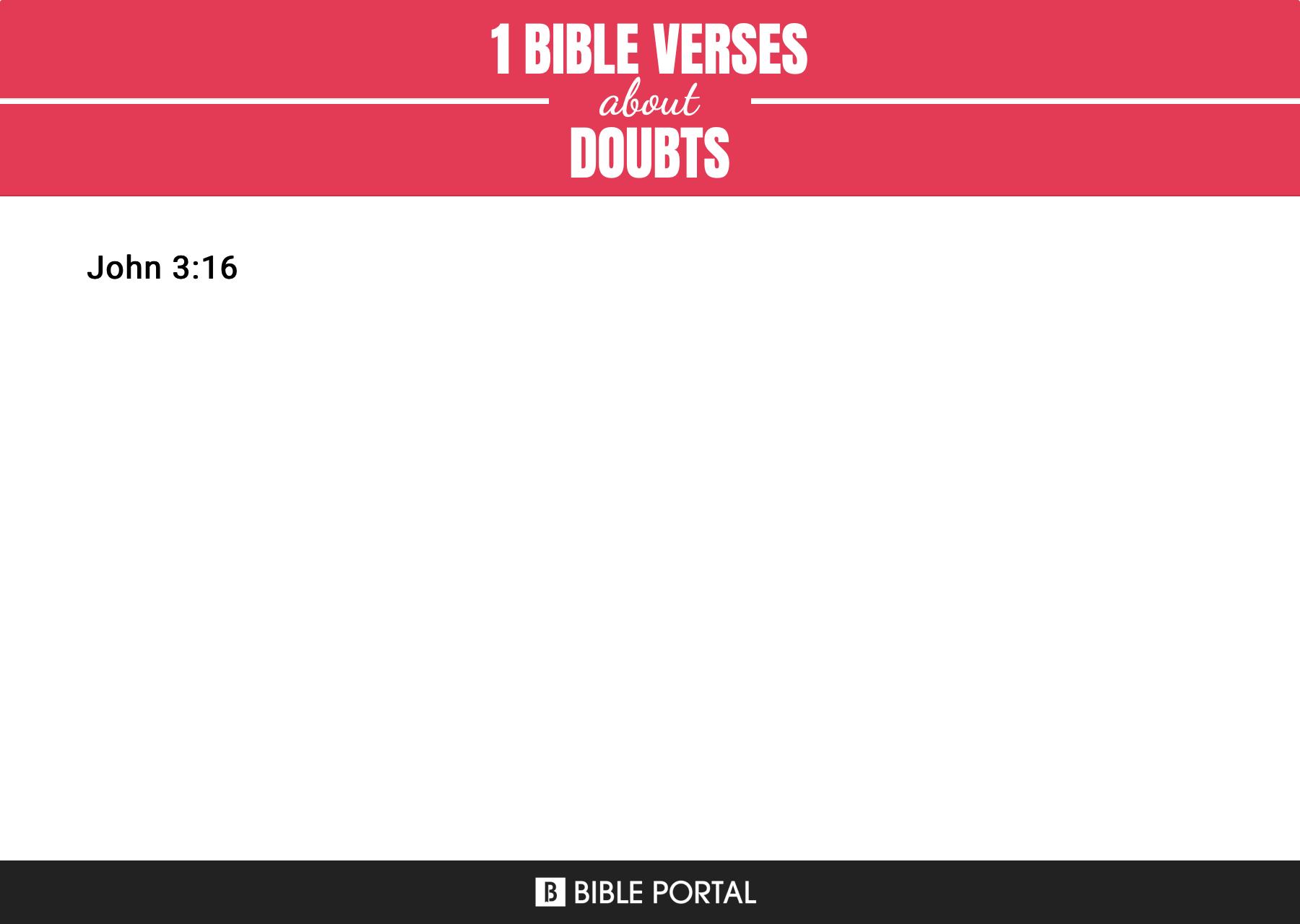 1 Bible Verses about Doubts