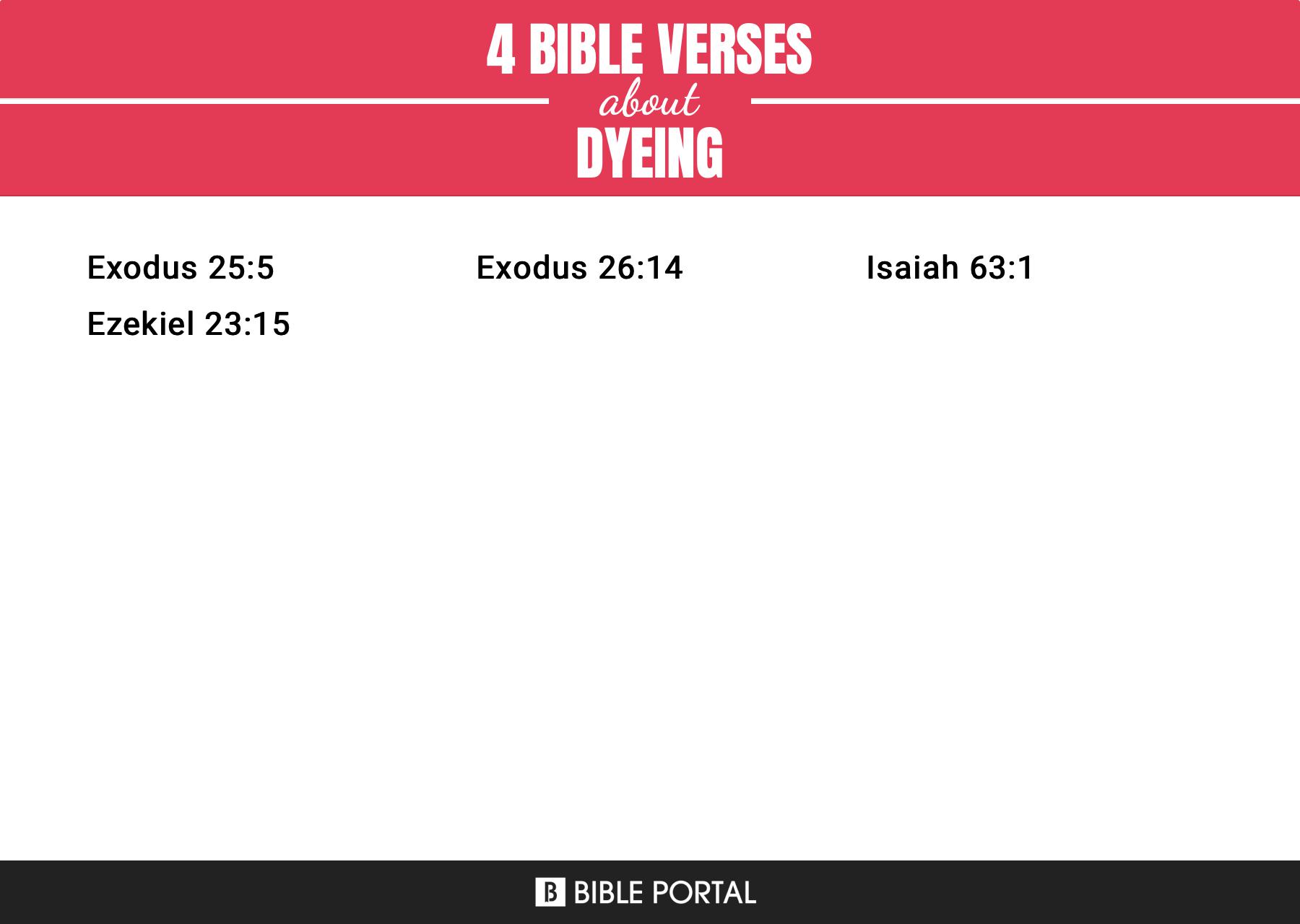 4 Bible Verses about Dyeing