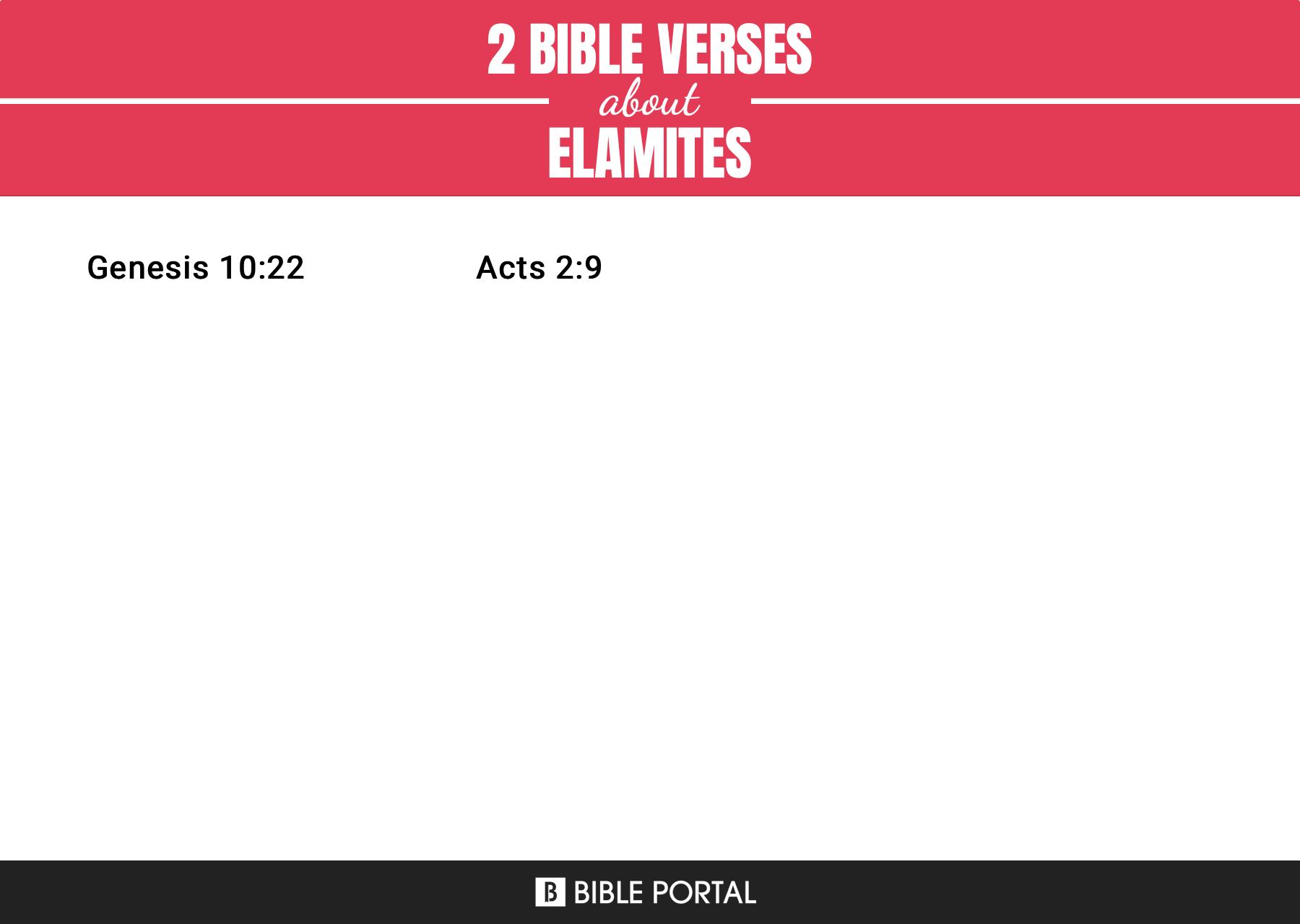 2 Bible Verses about Elamites