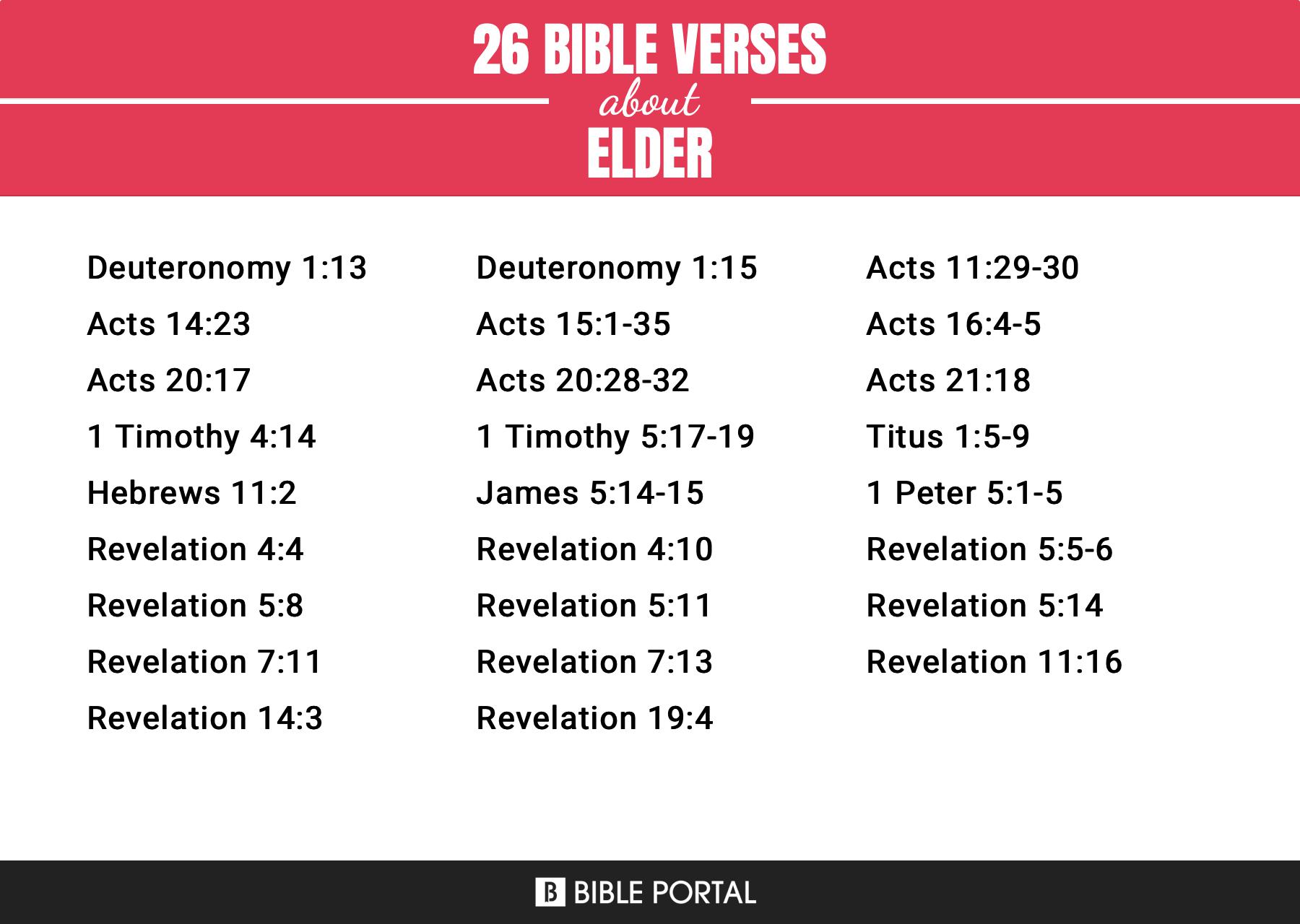 26 Bible Verses about Elder