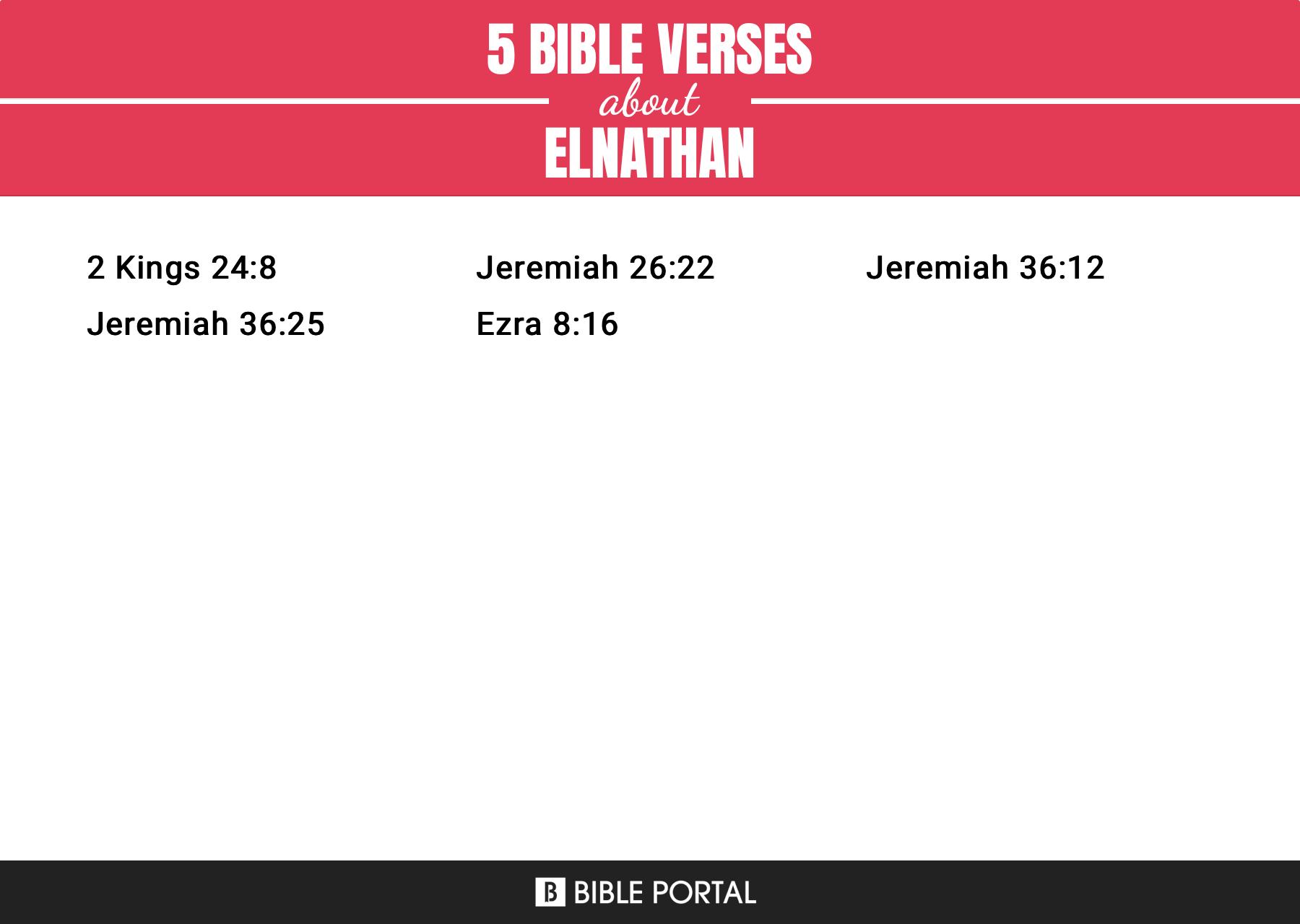5 Bible Verses about Elnathan