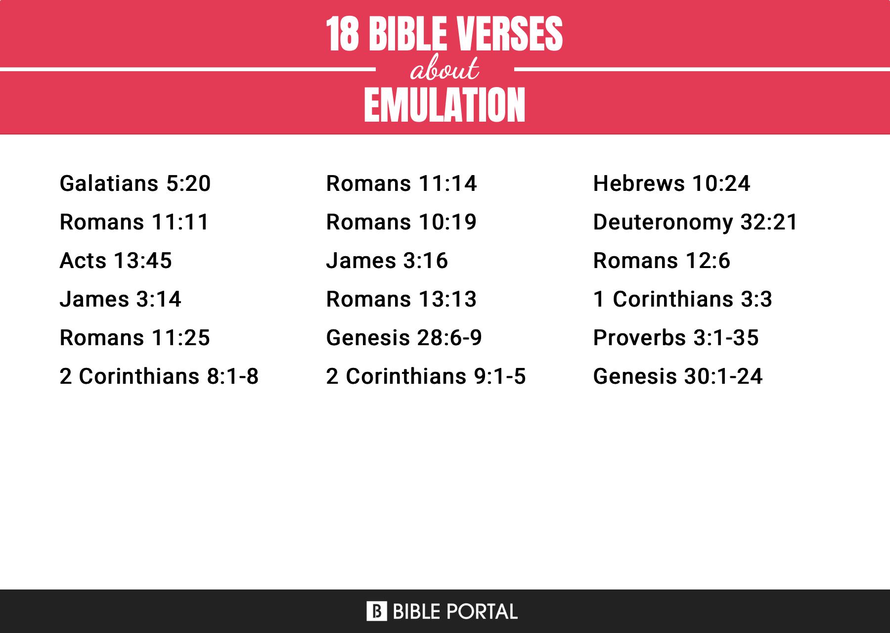 18 Bible Verses about Emulation
