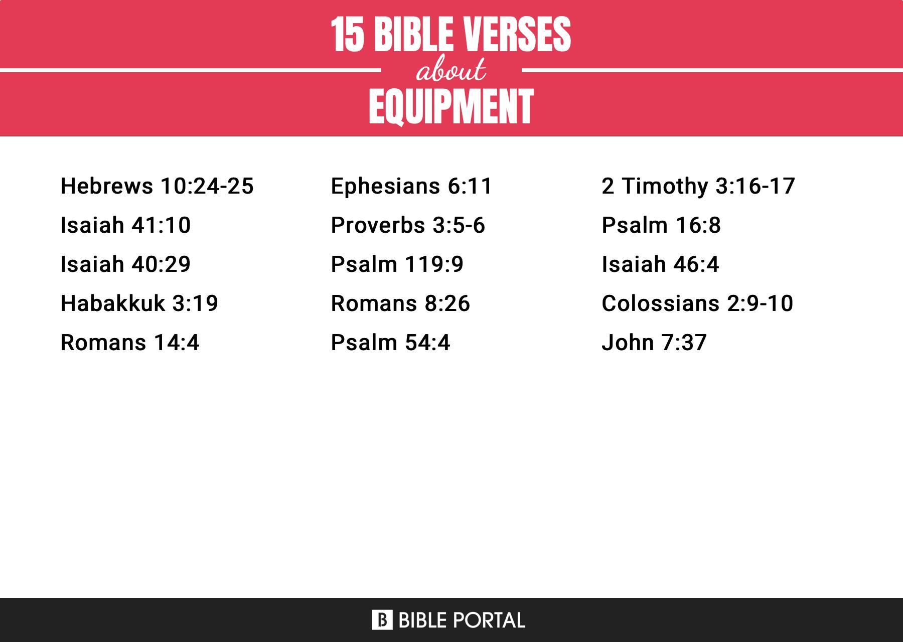 15 Bible Verses about Equipment