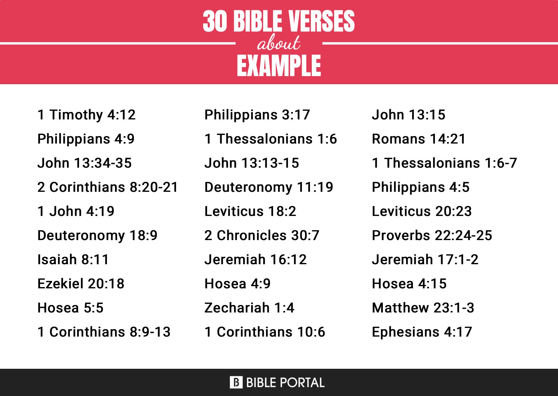 69 Bible Verses about Example