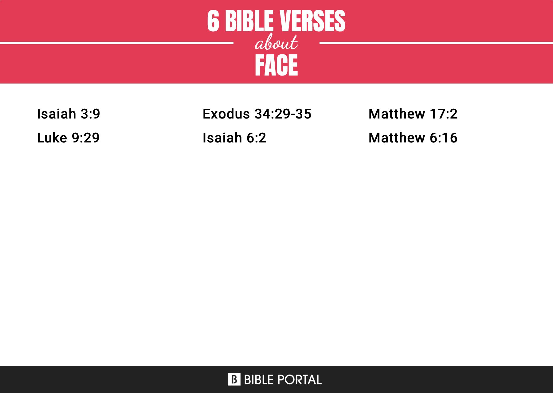6 Bible Verses about Face
