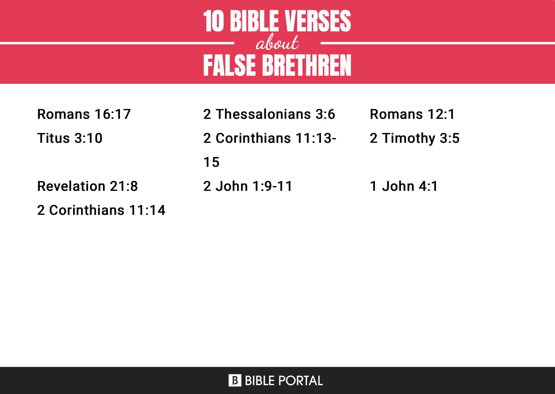 10 Bible Verses about False Brethren