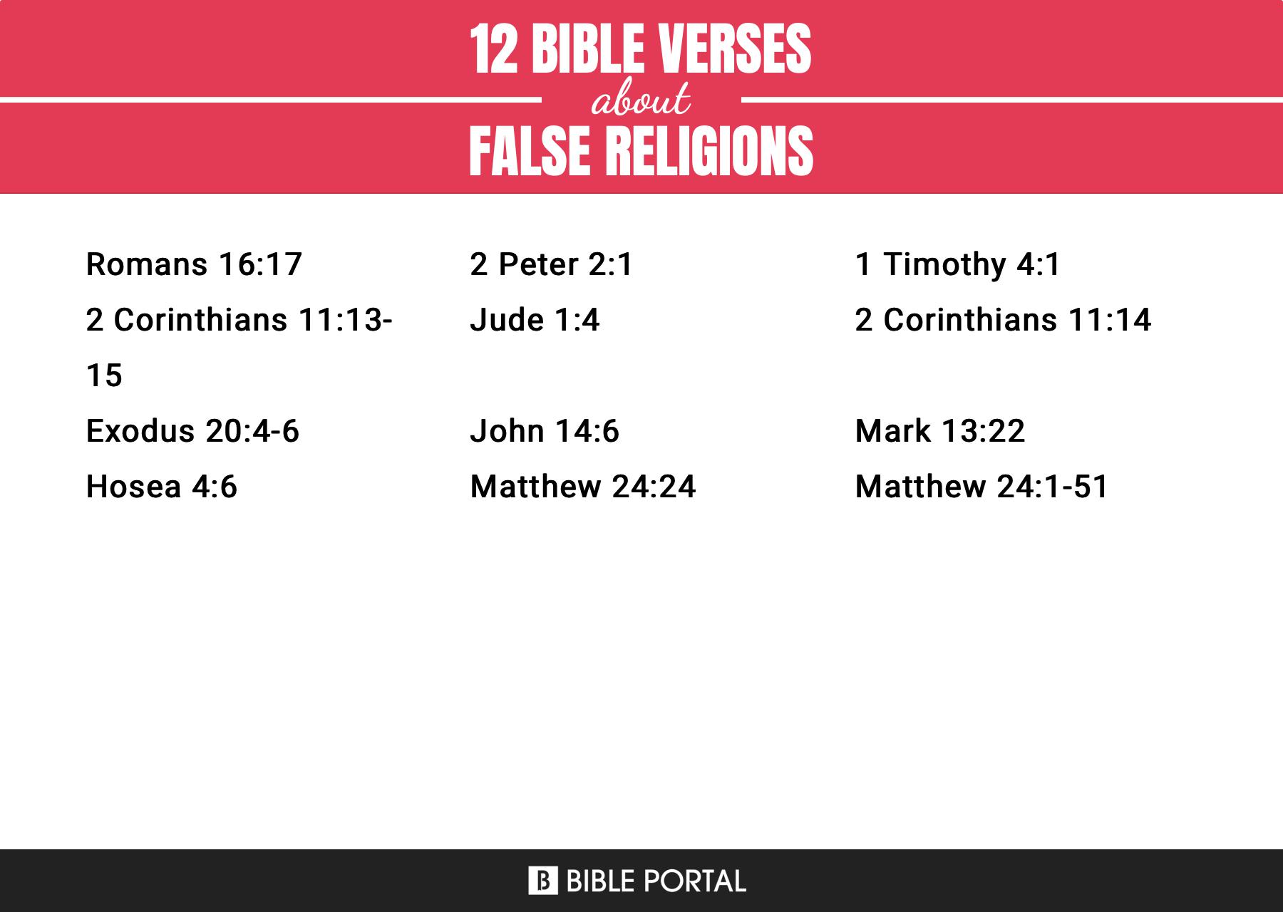 12 Bible Verses about False Religions