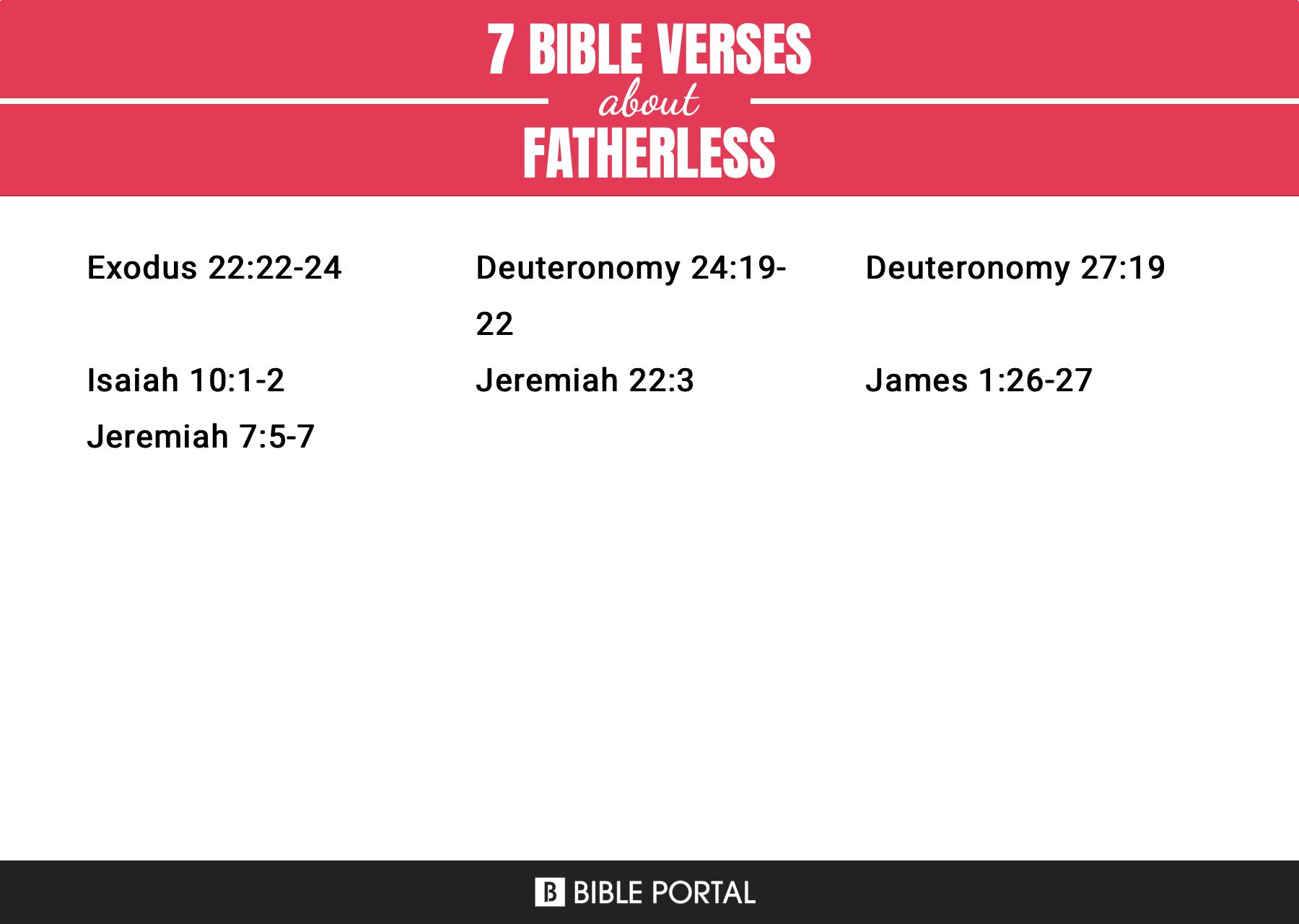 7 Bible Verses about Fatherless