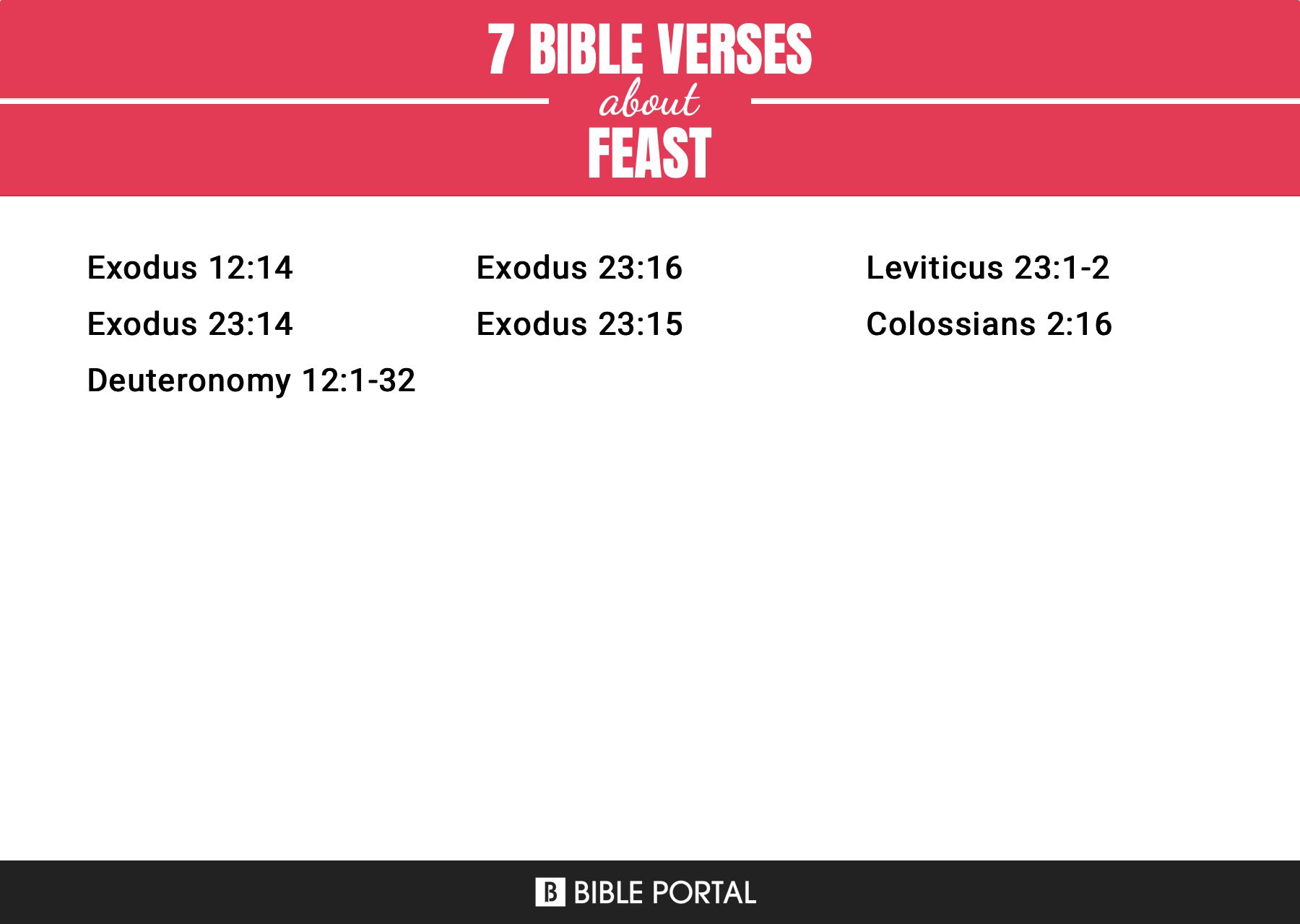 7 Bible Verses about Feast