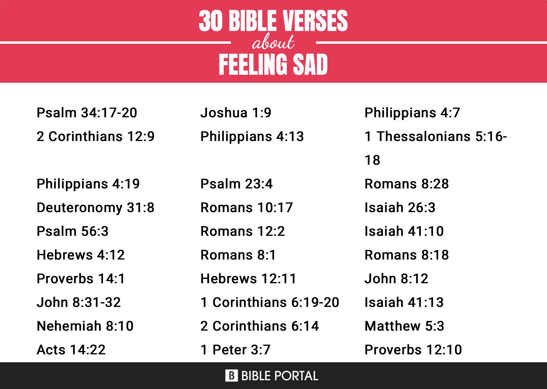 91 Bible Verses about Feeling Sad
