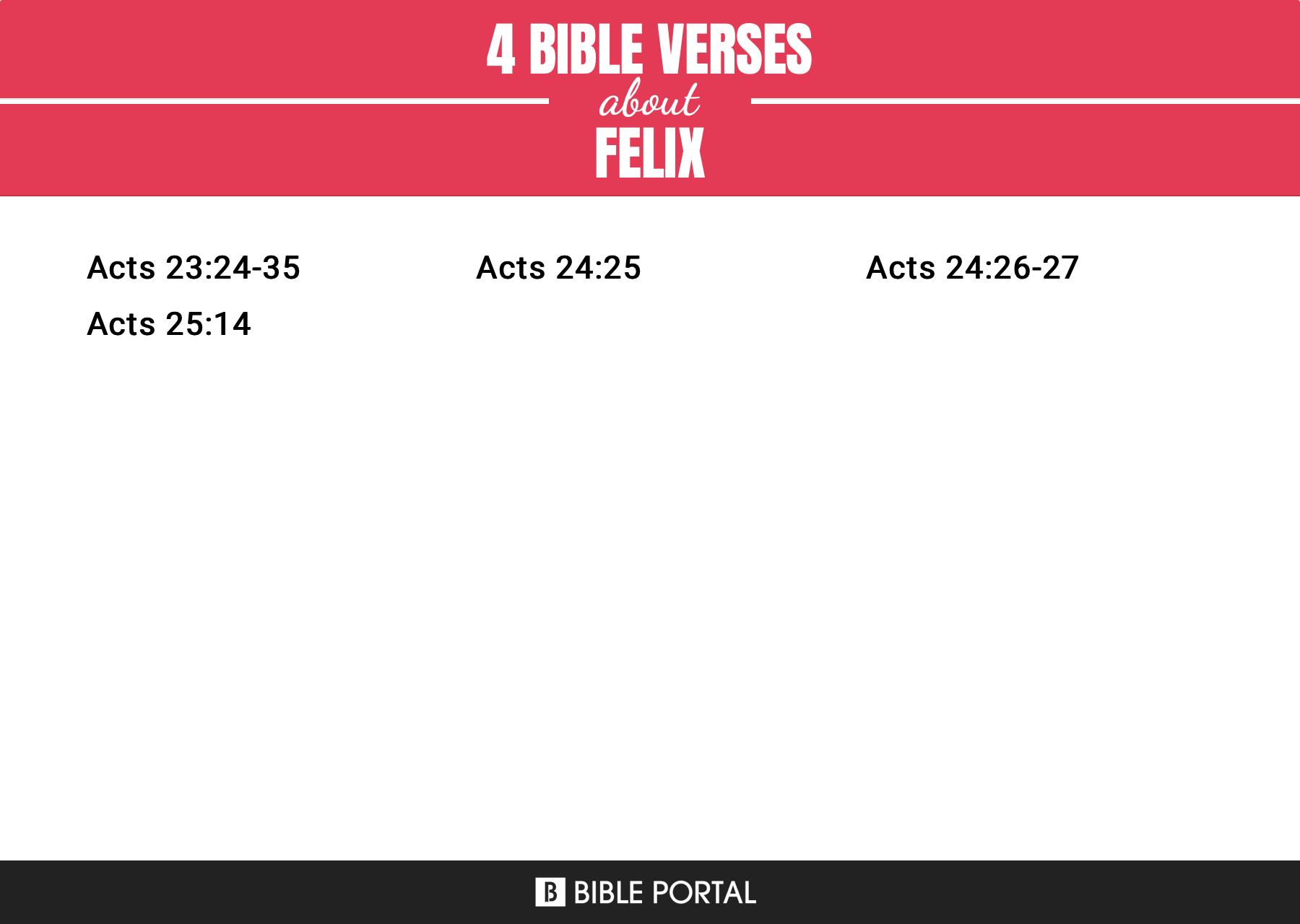 4 Bible Verses about Felix