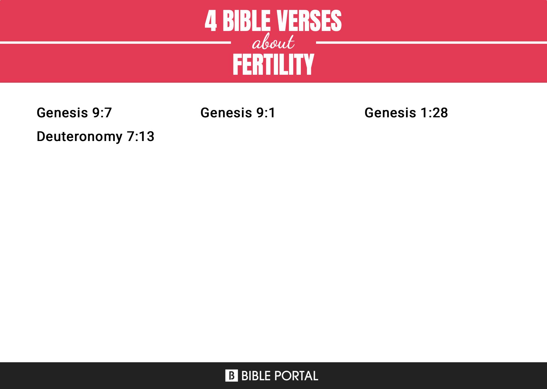 4 Bible Verses about Fertility
