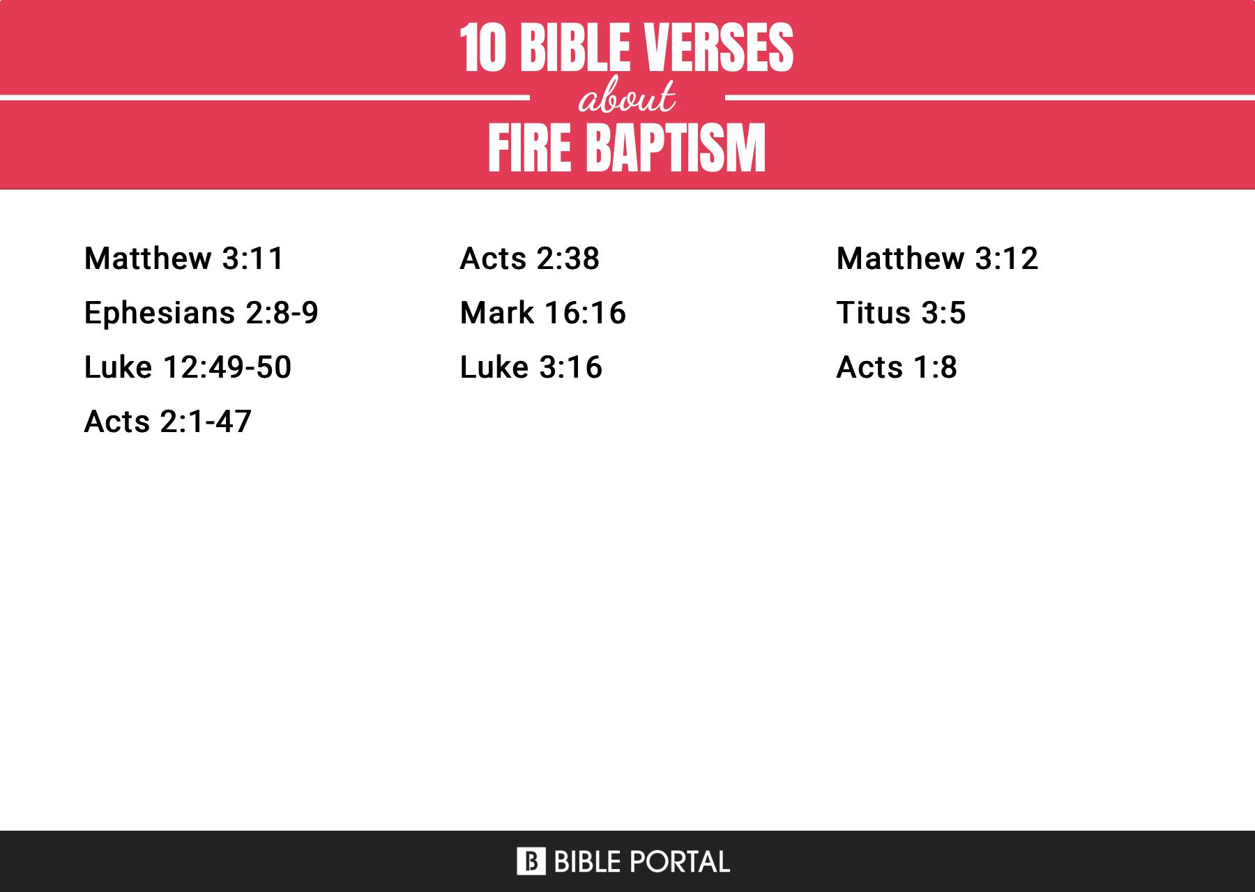 10 Bible Verses about Fire Baptism