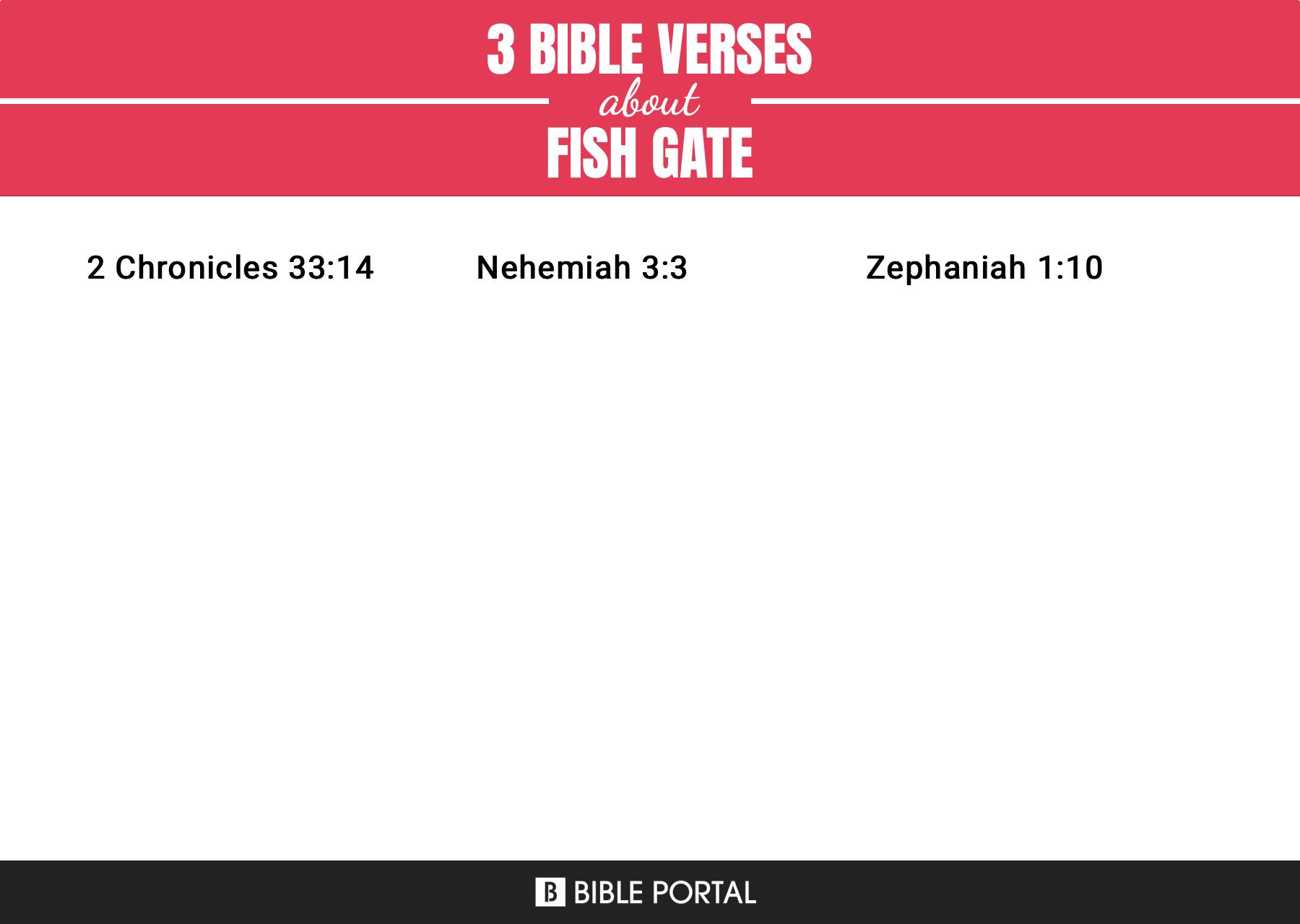 3 Bible Verses about Fish Gate