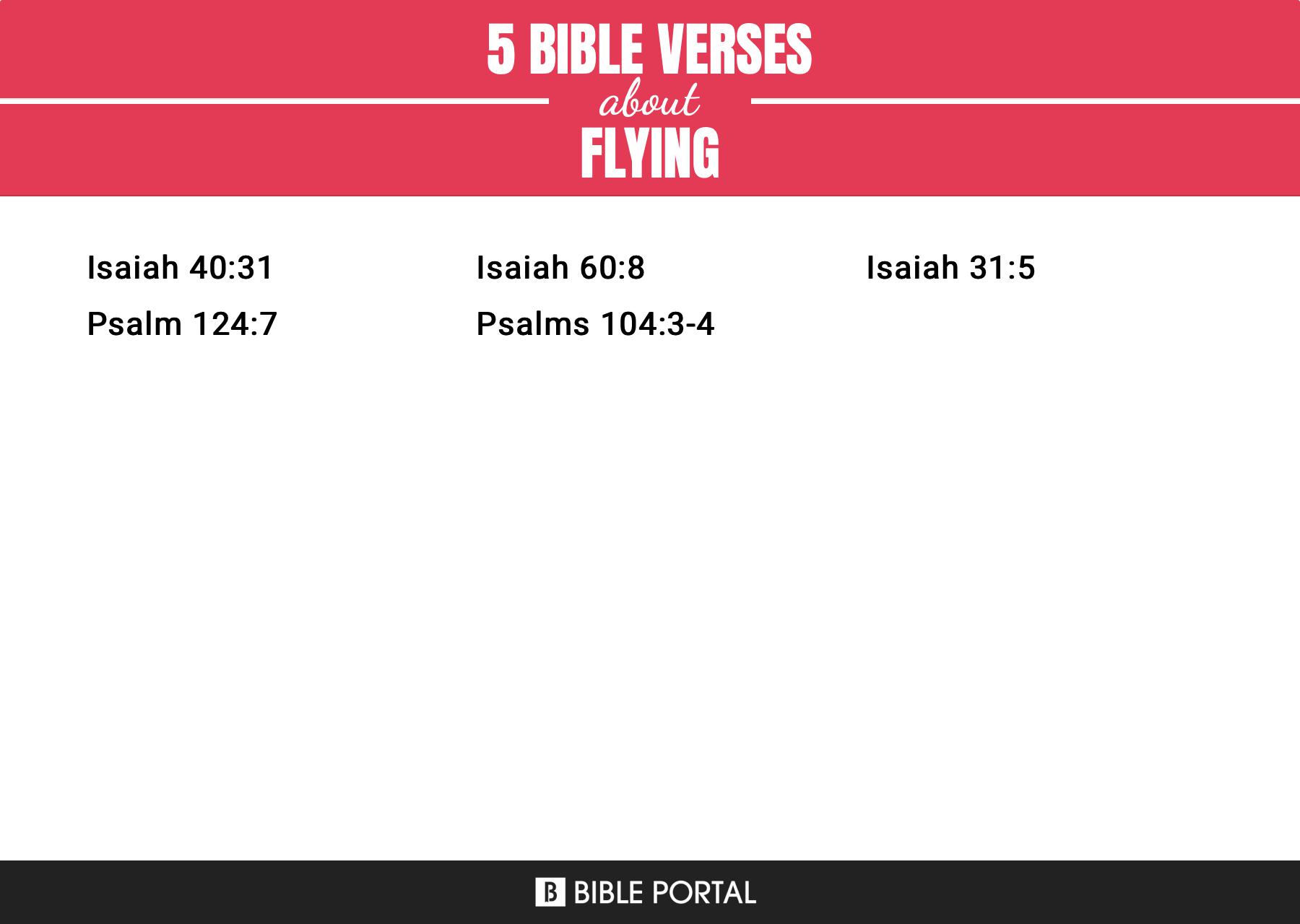 5 Bible Verses about Flying