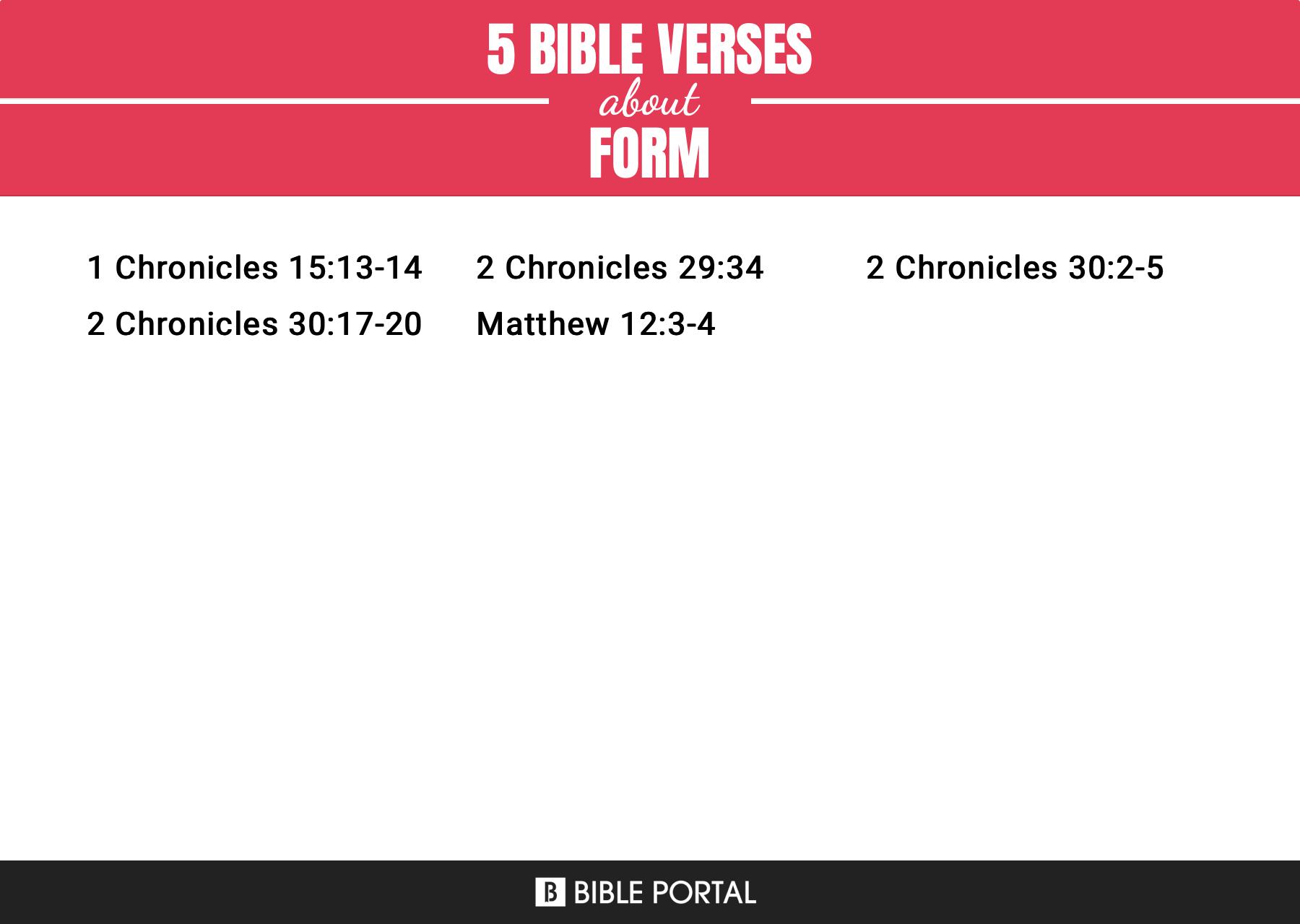 5 Bible Verses about Form