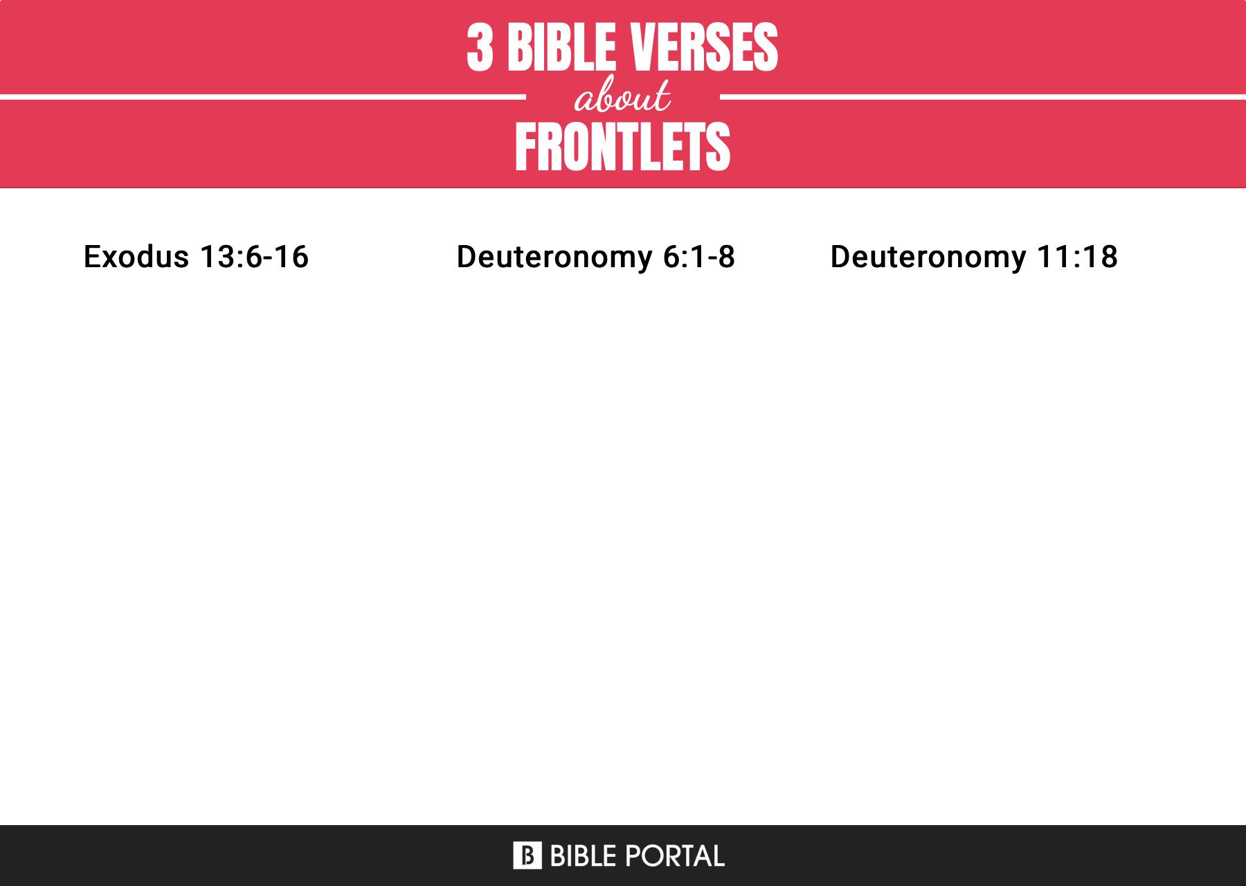 3 Bible Verses about Frontlets