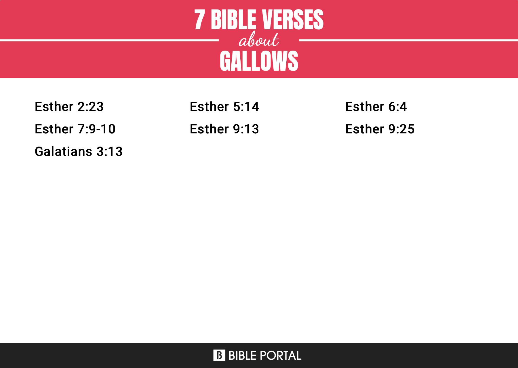 7 Bible Verses about Gallows
