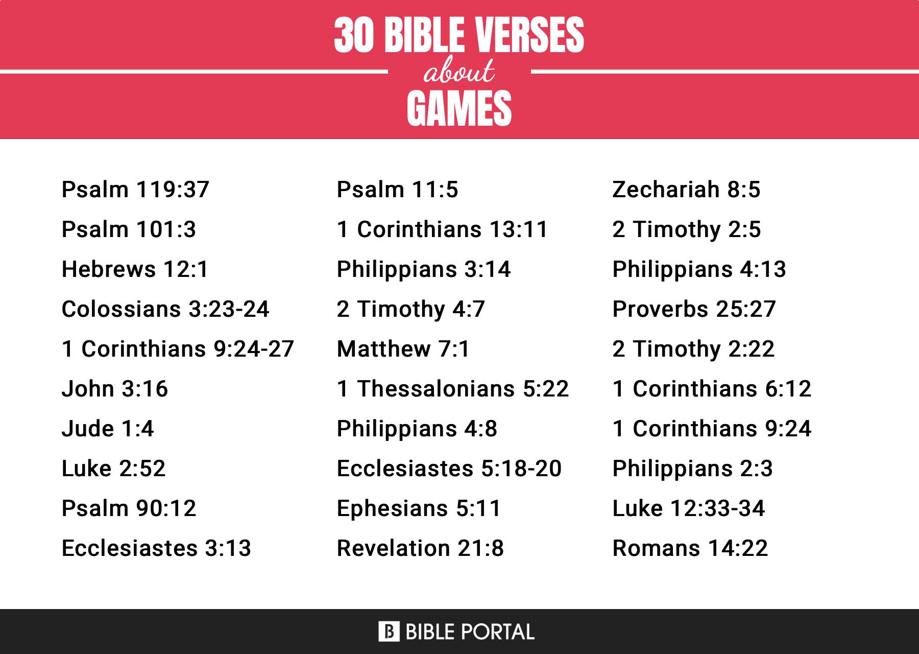 44 Bible Verses about Games