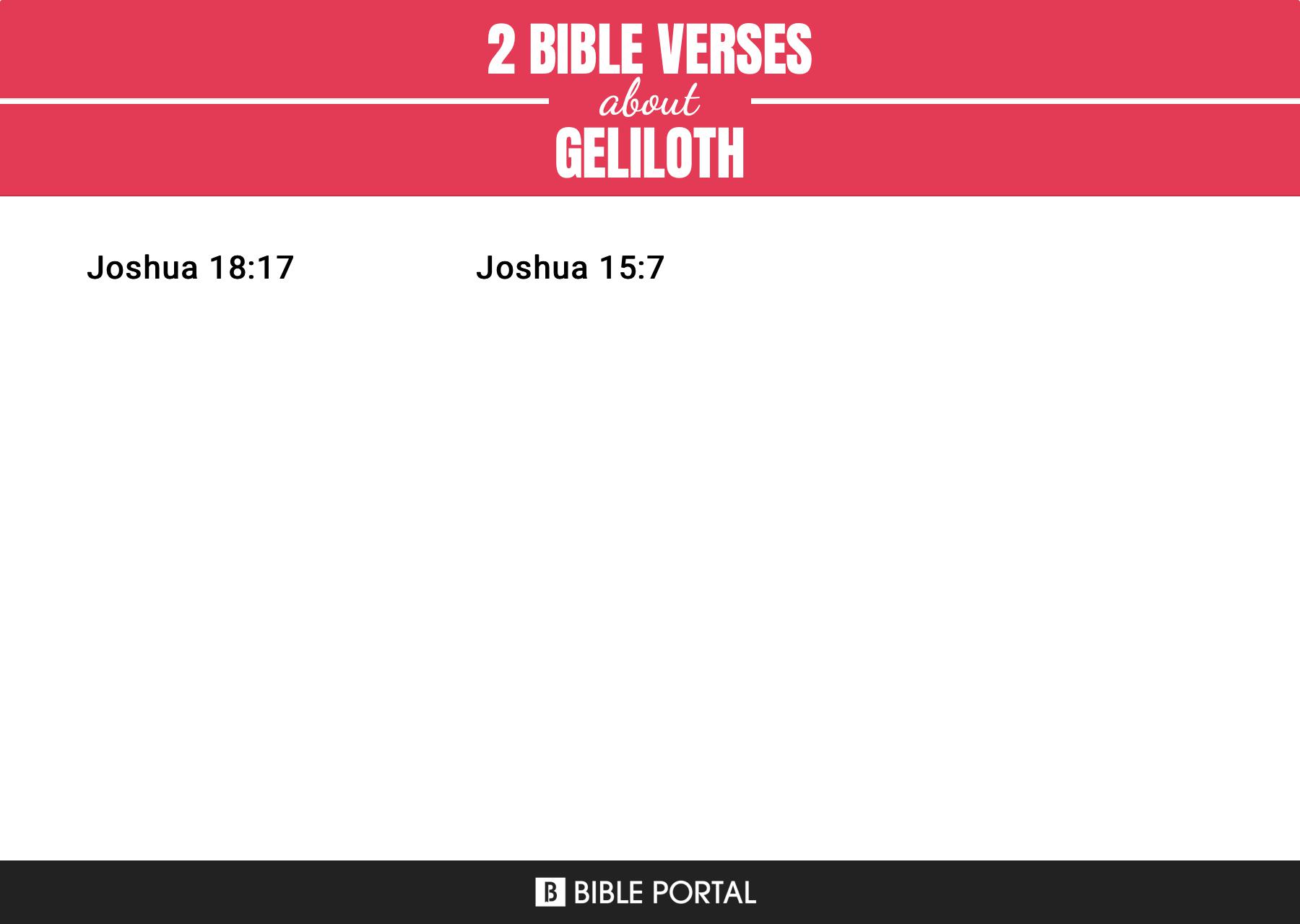 2 Bible Verses about Geliloth