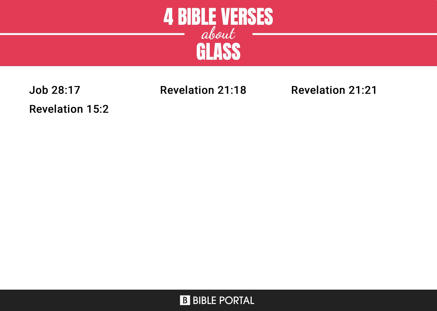 4 Bible Verses about Glass