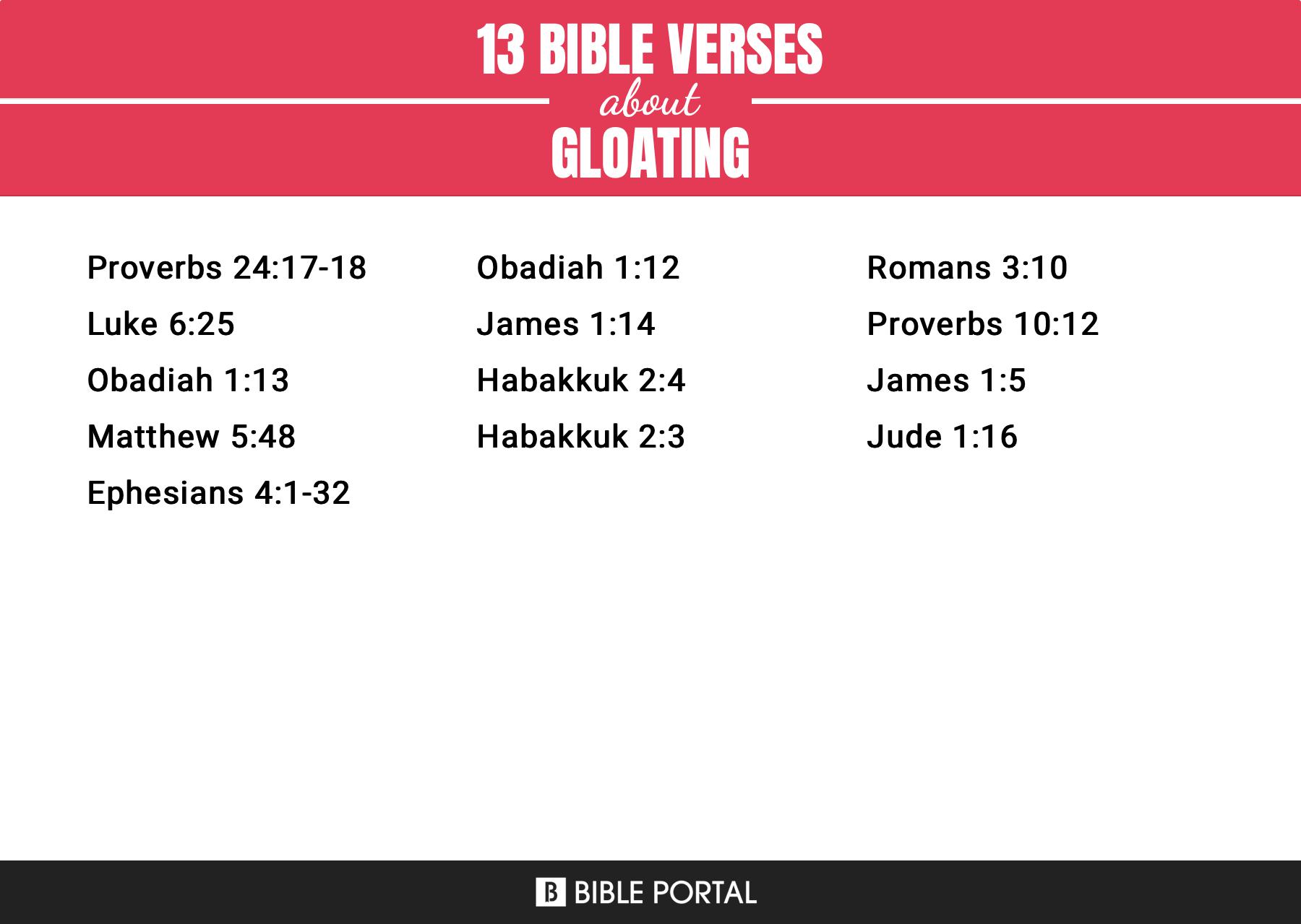 13 Bible Verses about Gloating