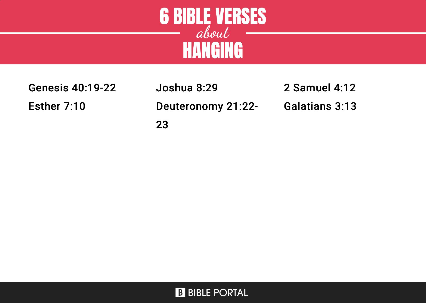 6 Bible Verses about Hanging