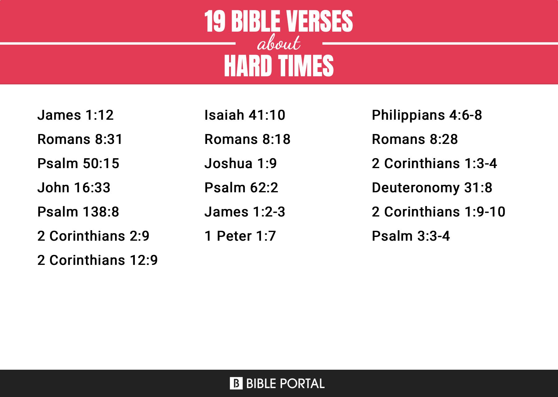 19 Bible Verses about Hard Times