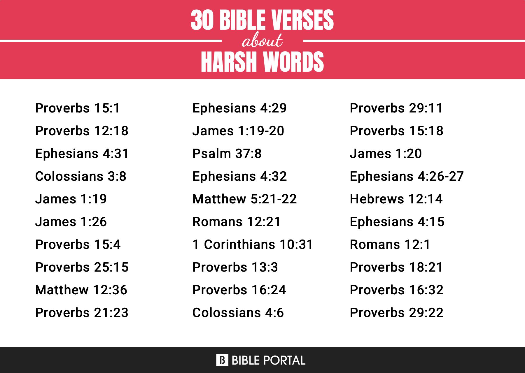 71 Bible Verses about Harsh Words