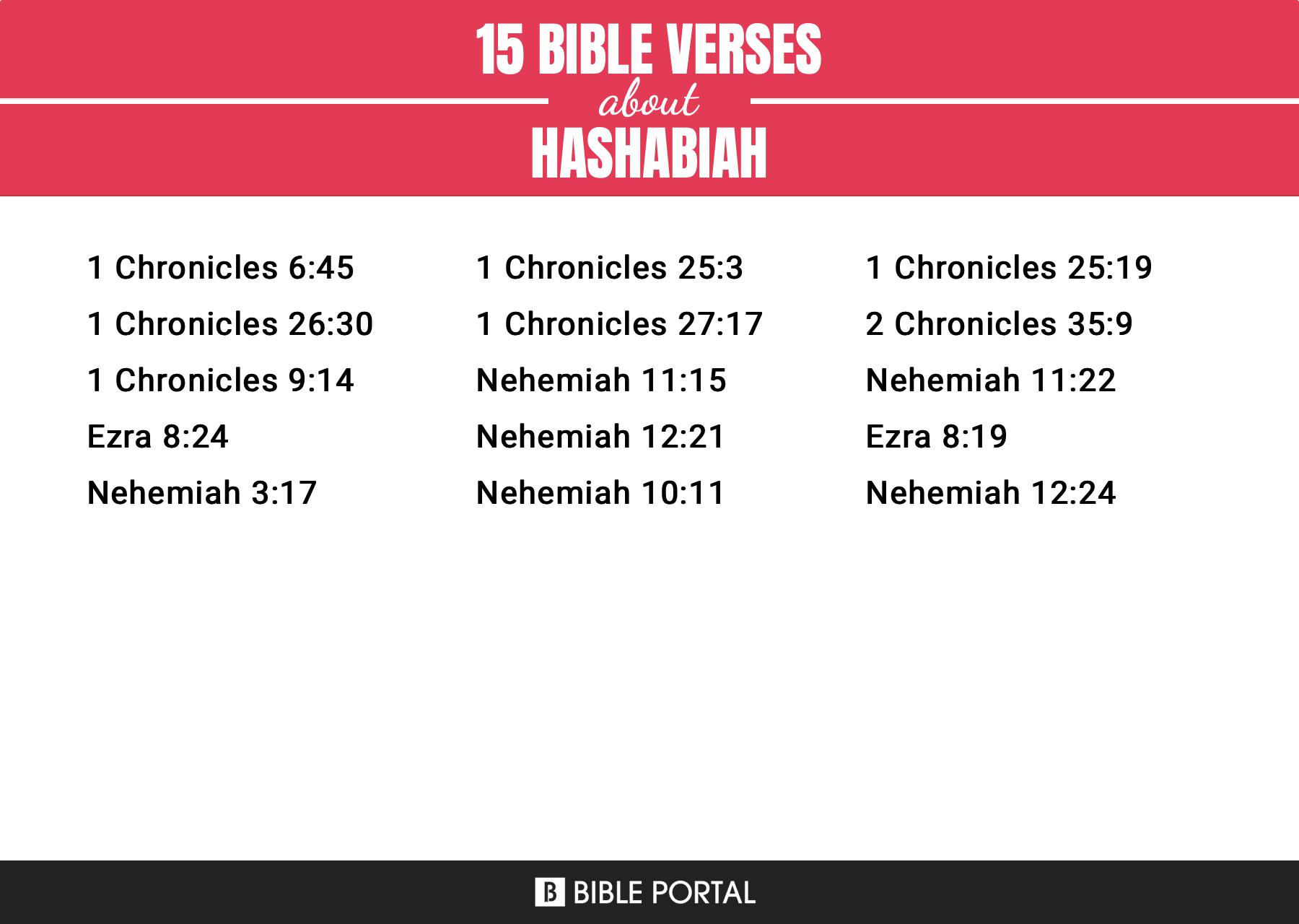 15 Bible Verses about Hashabiah