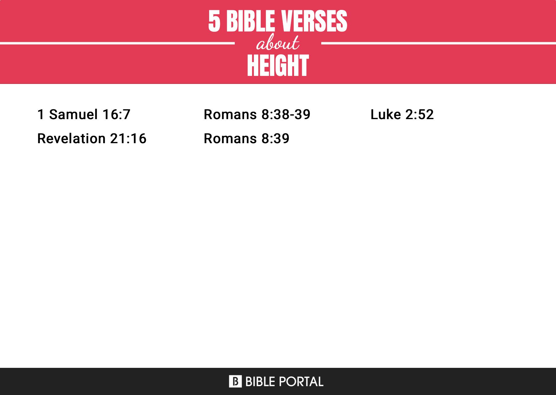 5 Bible Verses about Height