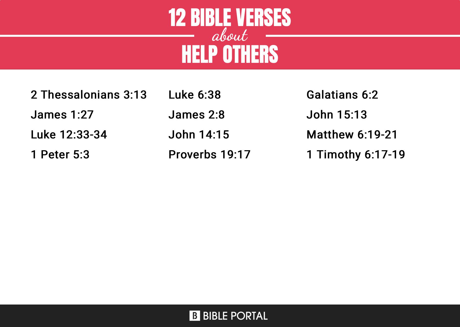 12 Bible Verses about Help Others