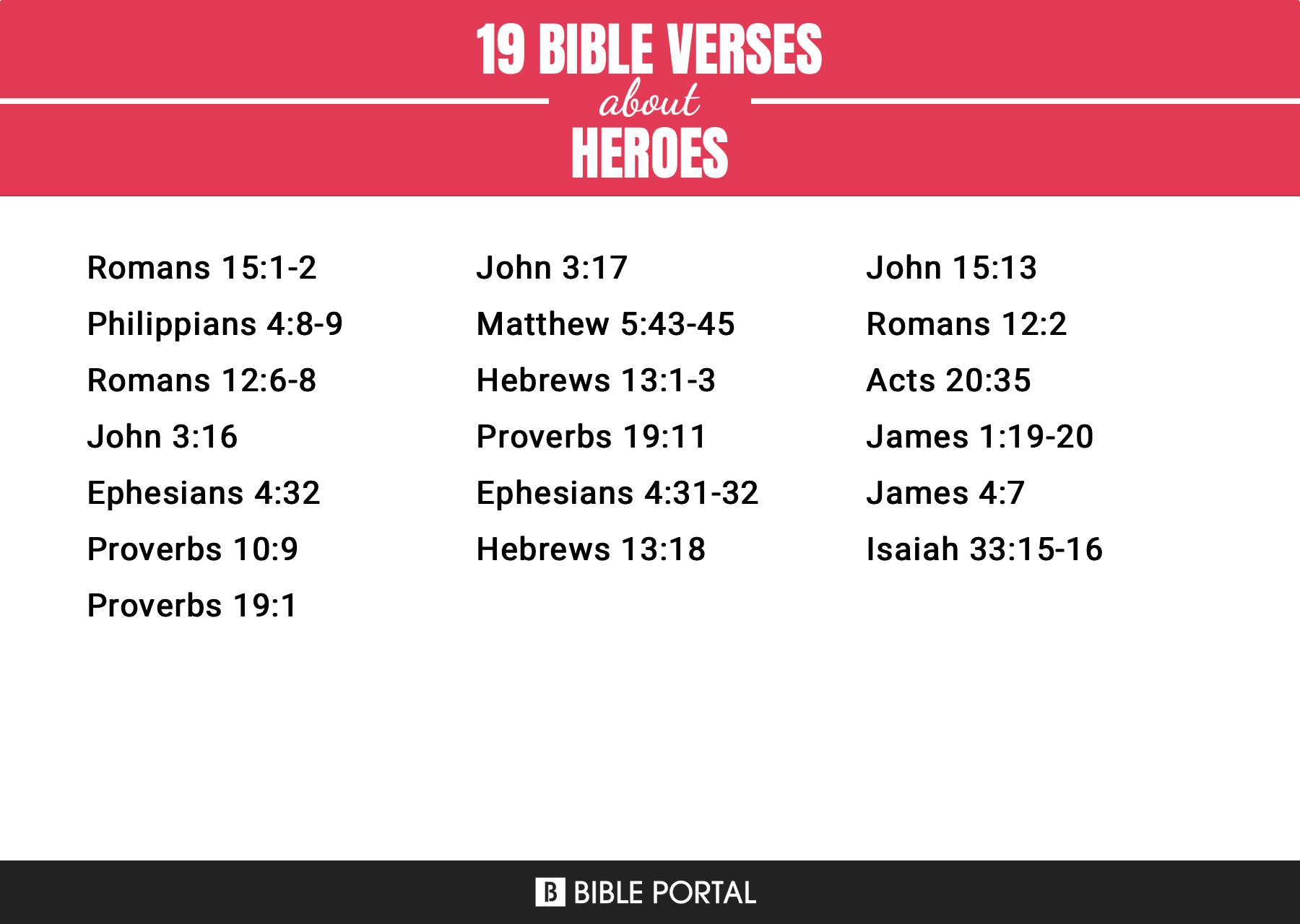 19 Bible Verses about Heroes