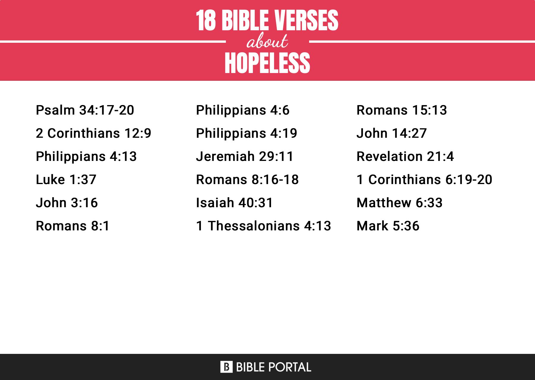 18 Bible Verses about Hopeless