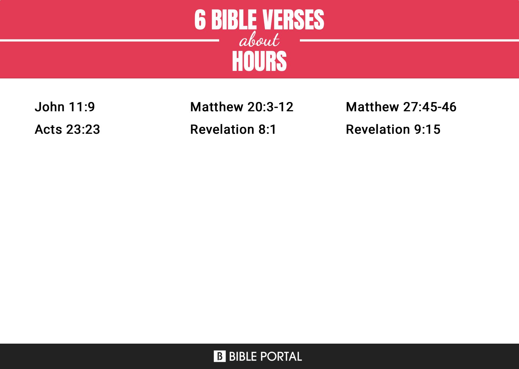 6 Bible Verses about Hours