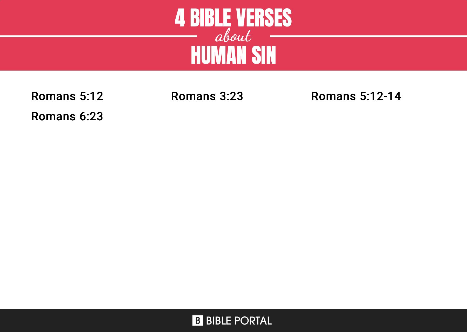 4 Bible Verses about Human Sin